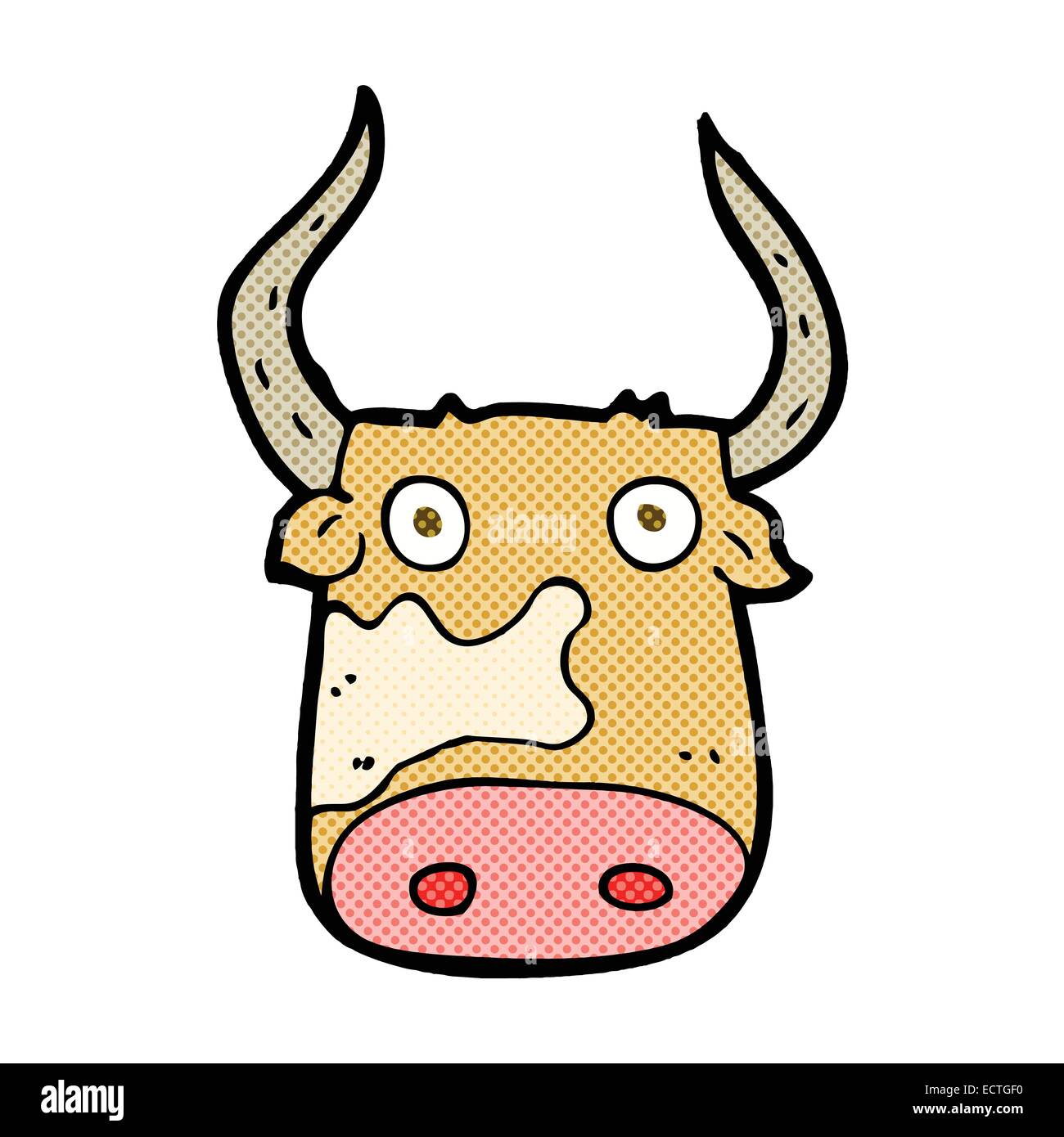 retro comic book style cartoon cow Stock Vector Image & Art - Alamy