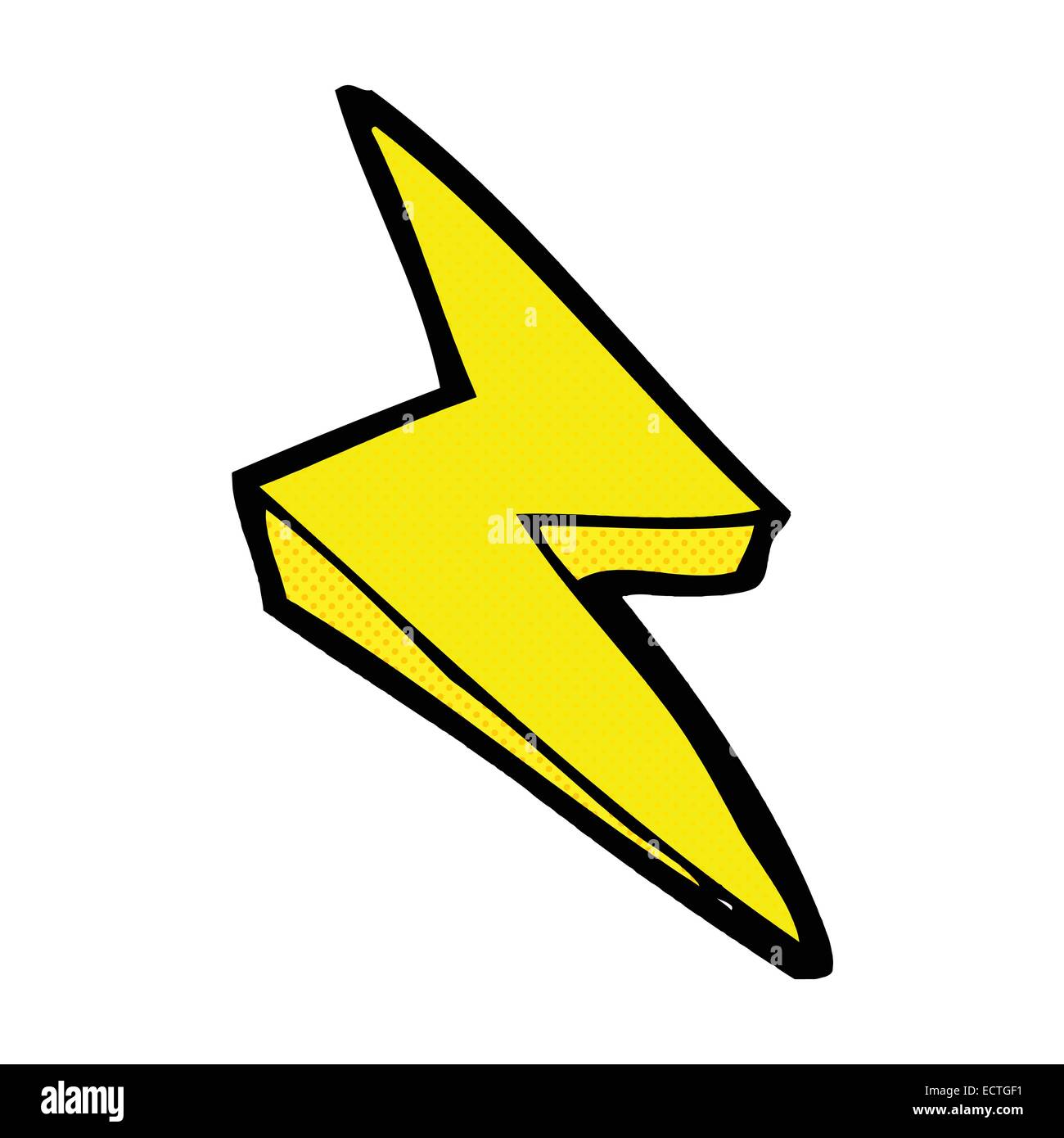 retro comic book style cartoon lightning bolt symbol Stock Vector Image ...