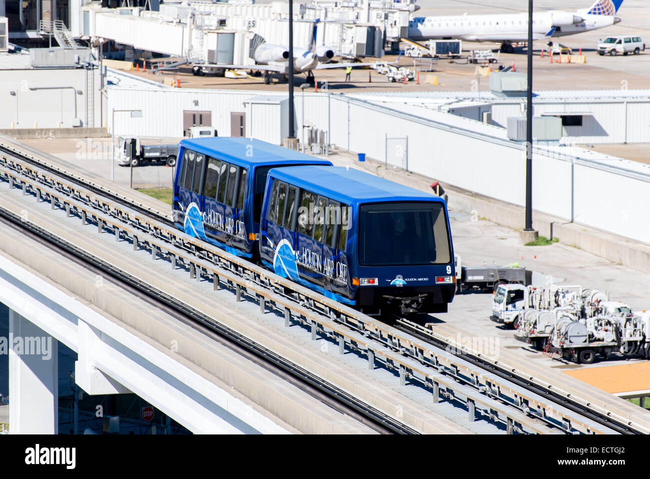 IAH, Houston Intercontinental Airport, Houston, TX, USA - above ground ...
