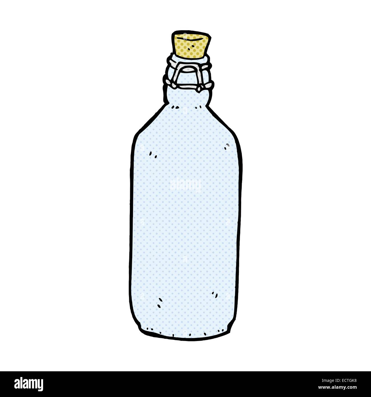 retro comic book style cartoon traditional bottle Stock Vector Image ...