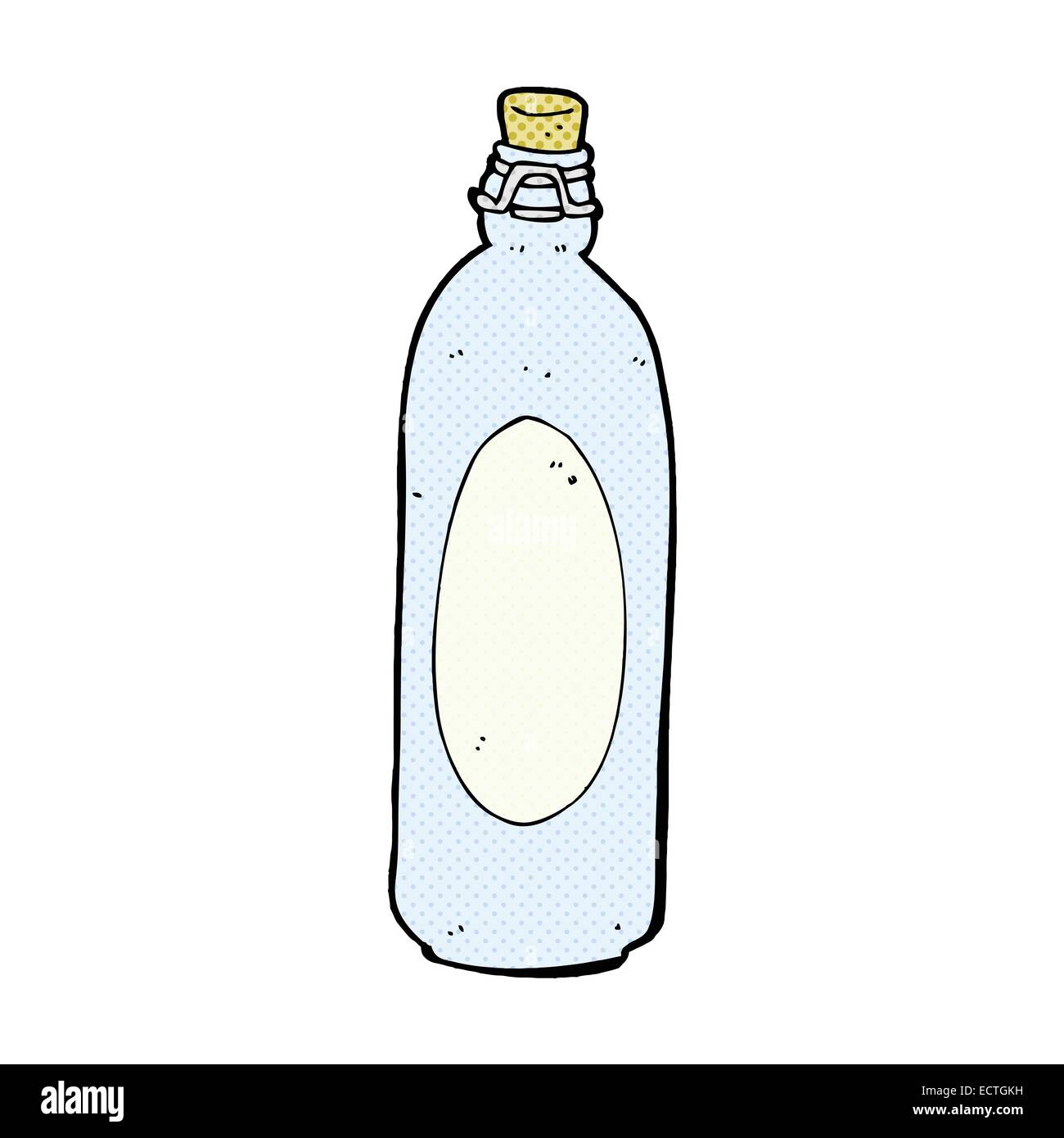 retro comic book style cartoon traditional bottle Stock Vector Image ...