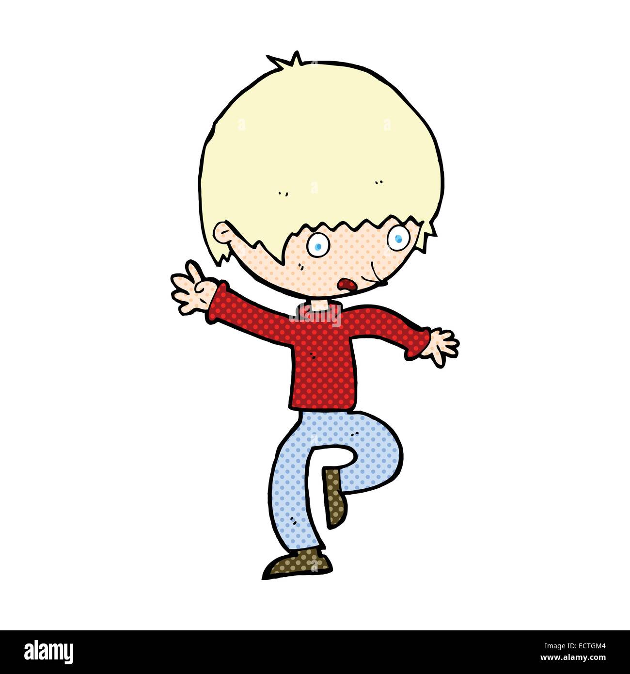 retro comic book style cartoon panicking man Stock Vector Image & Art ...