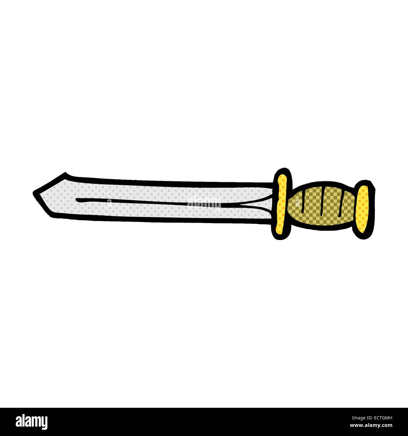 retro comic book style cartoon sword Stock Vector Image & Art - Alamy