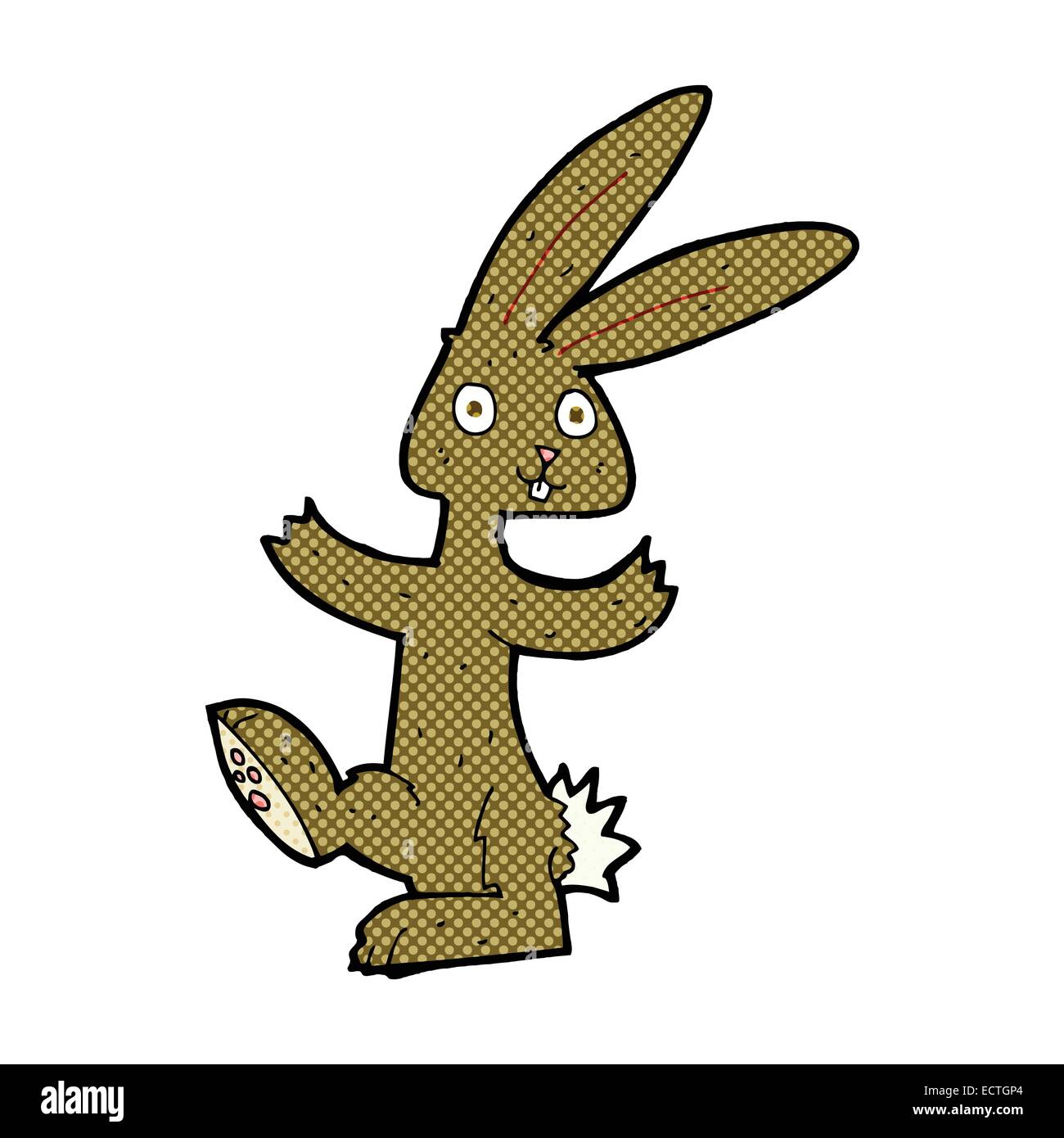 retro comic book style cartoon rabbit Stock Vector Image & Art - Alamy