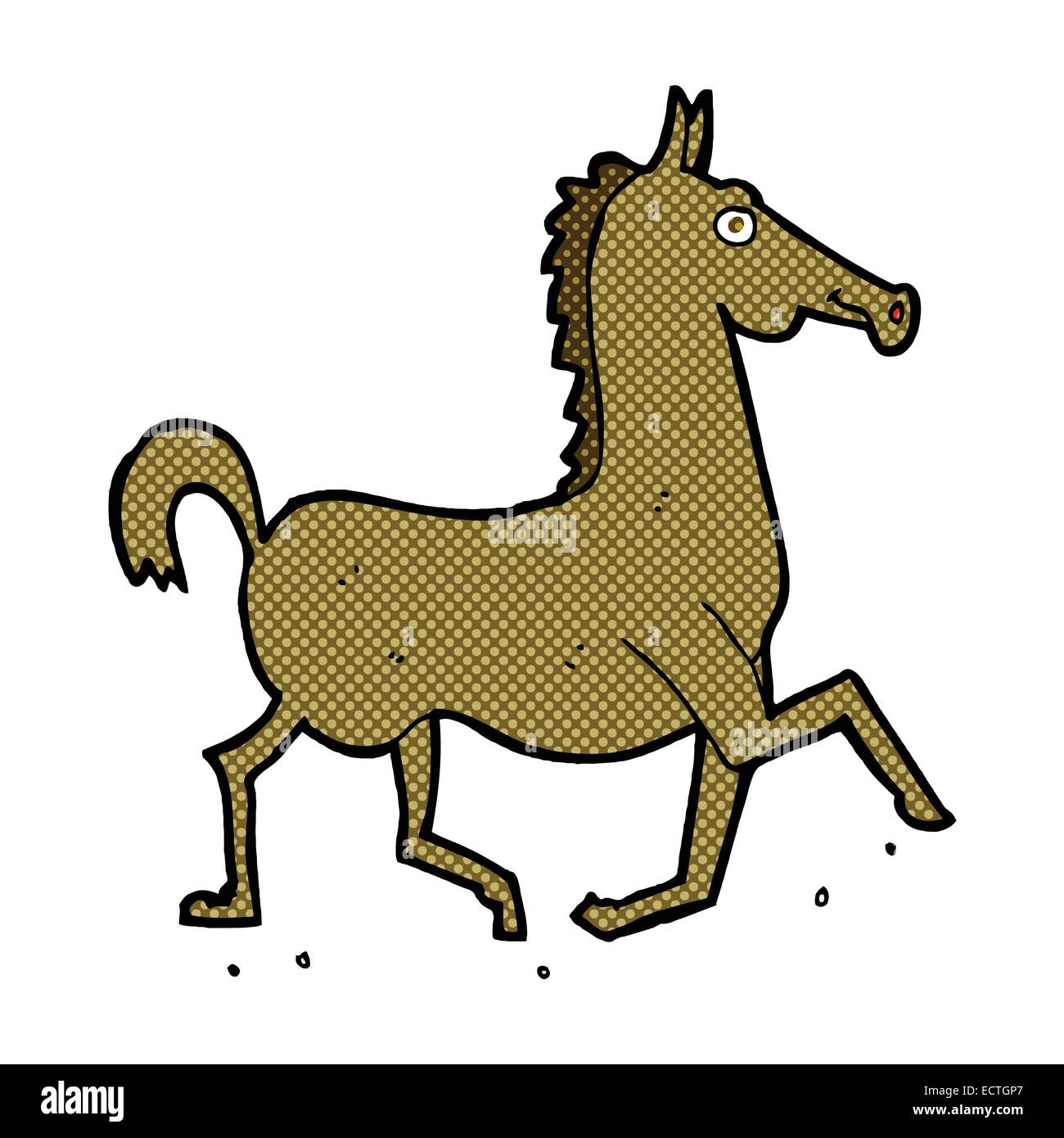 retro comic book style cartoon horse Stock Vector Image & Art - Alamy
