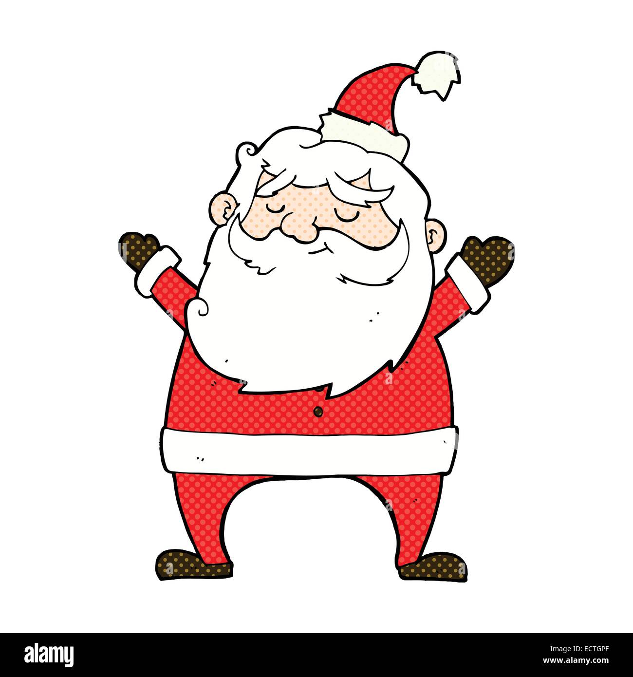jolly santa retro comic book style cartoon Stock Vector Image & Art - Alamy