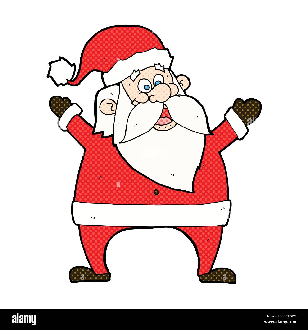 jolly santa retro comic book style cartoon Stock Vector Image & Art - Alamy
