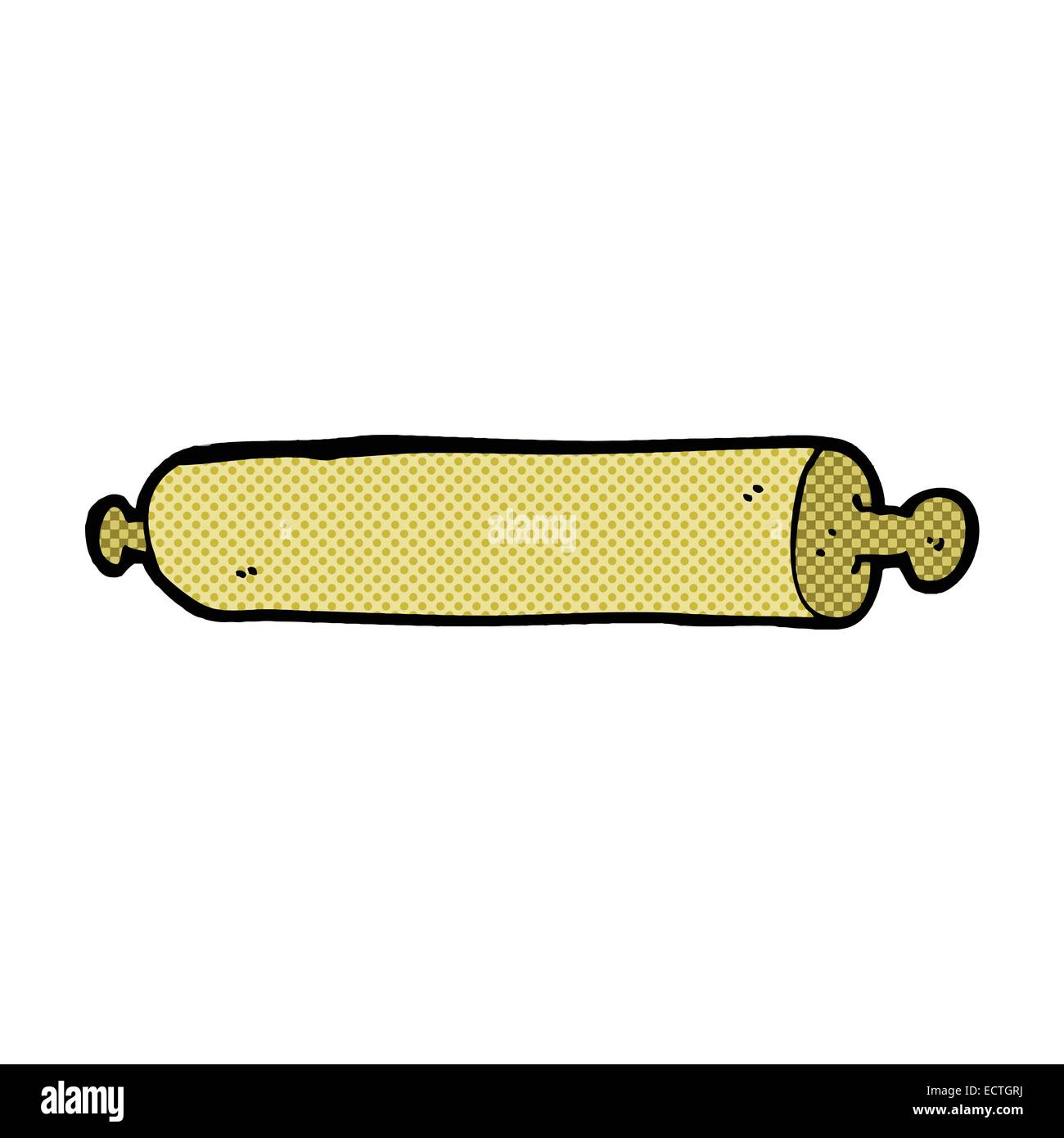 retro comic book style cartoon rolling pin Stock Vector Image & Art - Alamy