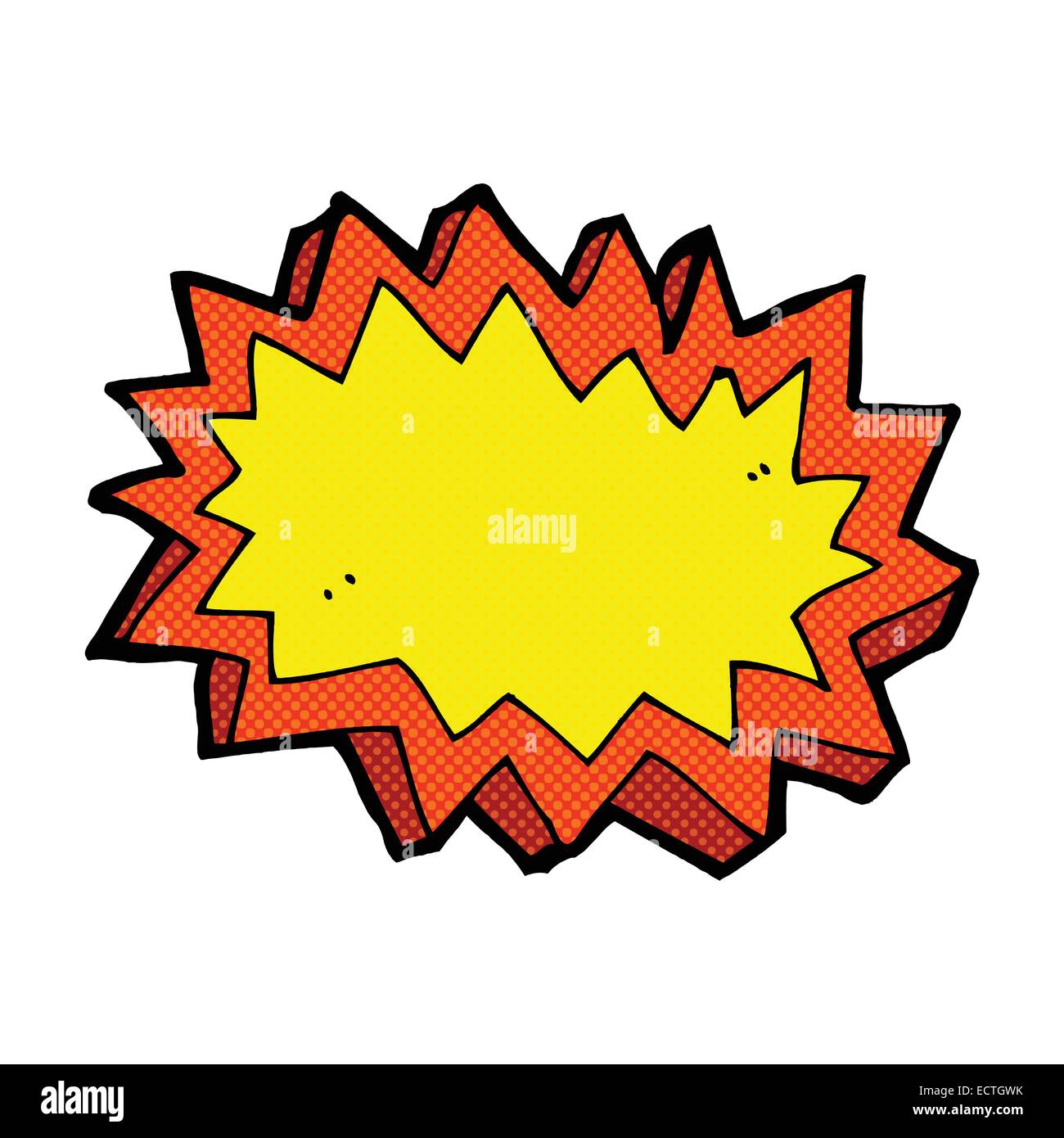 retro comic book style cartoon explosion symbol Stock Vector Image ...
