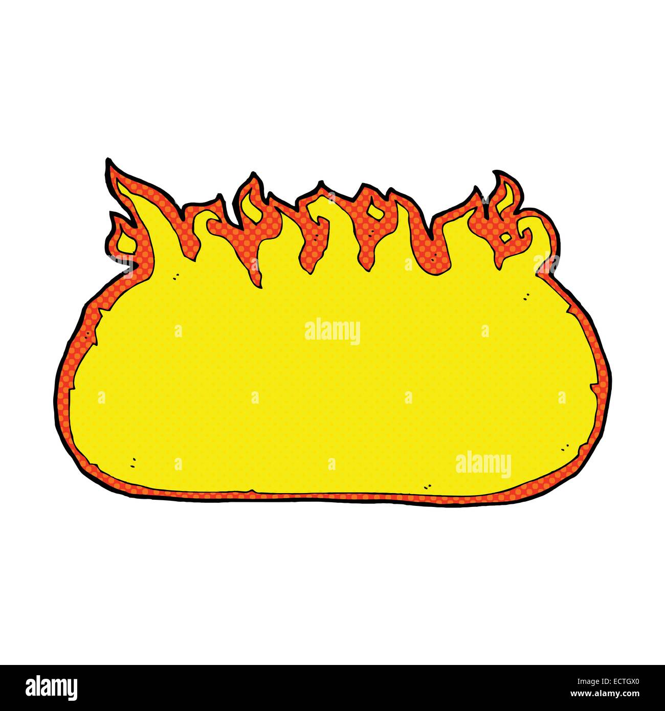 retro comic book style cartoon fire border Stock Vector Image & Art - Alamy