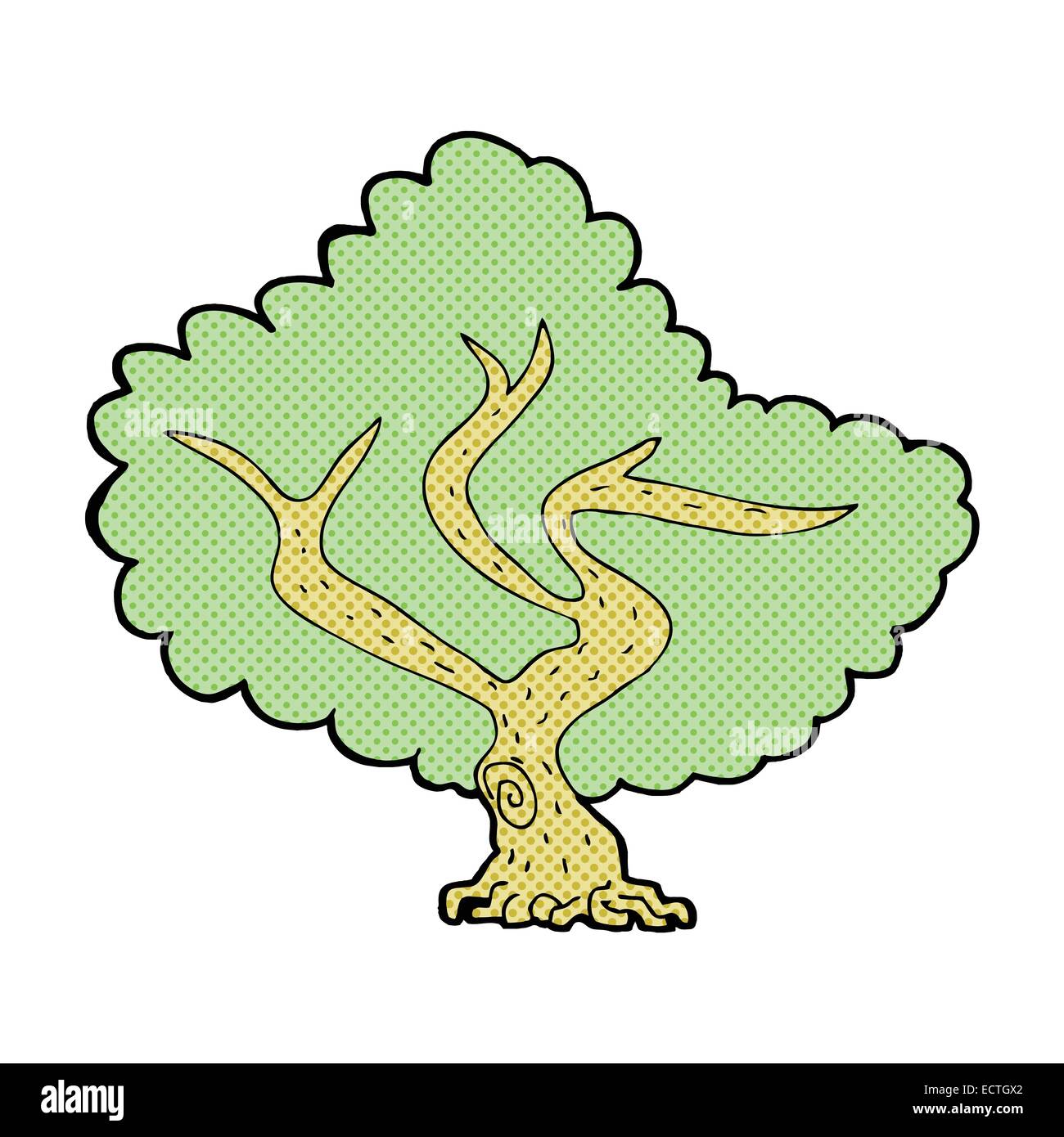 retro comic book style cartoon tree Stock Vector Image & Art - Alamy