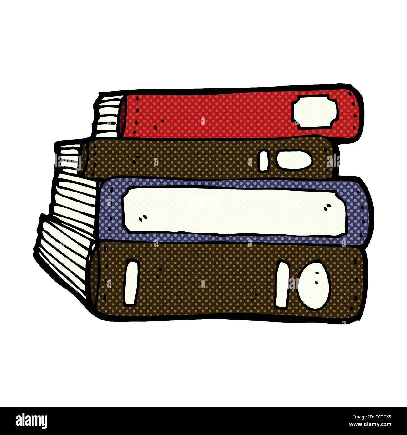 retro comic book style cartoon old books Stock Vector Image & Art - Alamy