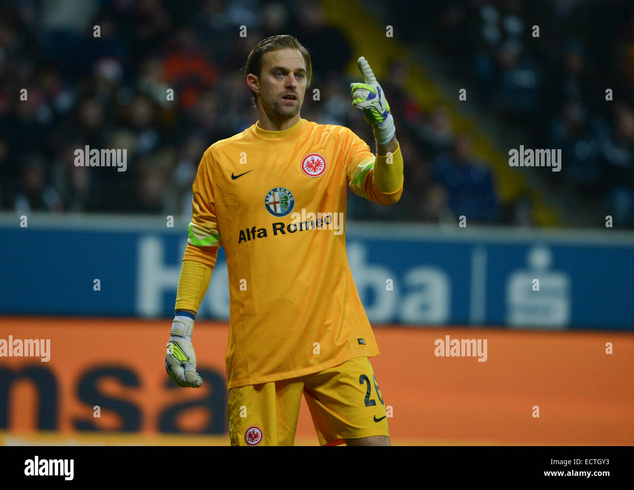 Frankfurt, Germany. 17th Dec, 2014. Frankfurt's goalkeeper Timo ...