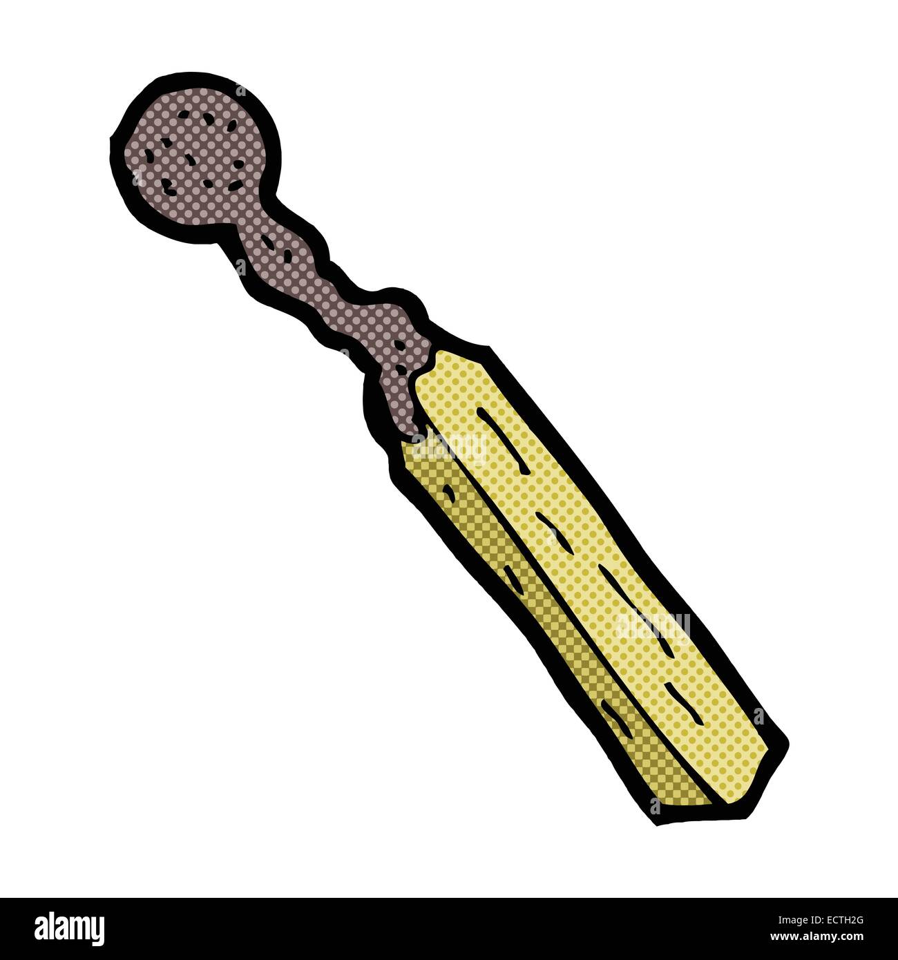 retro comic book style cartoon burnt match Stock Vector Image & Art - Alamy