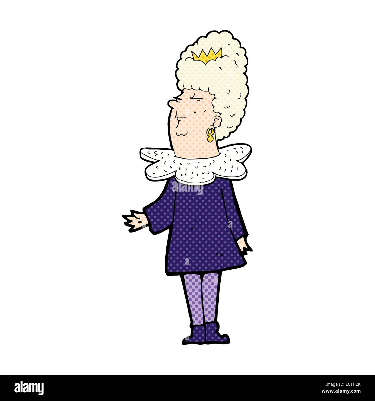retro comic book style cartoon queen Stock Vector Image & Art - Alamy