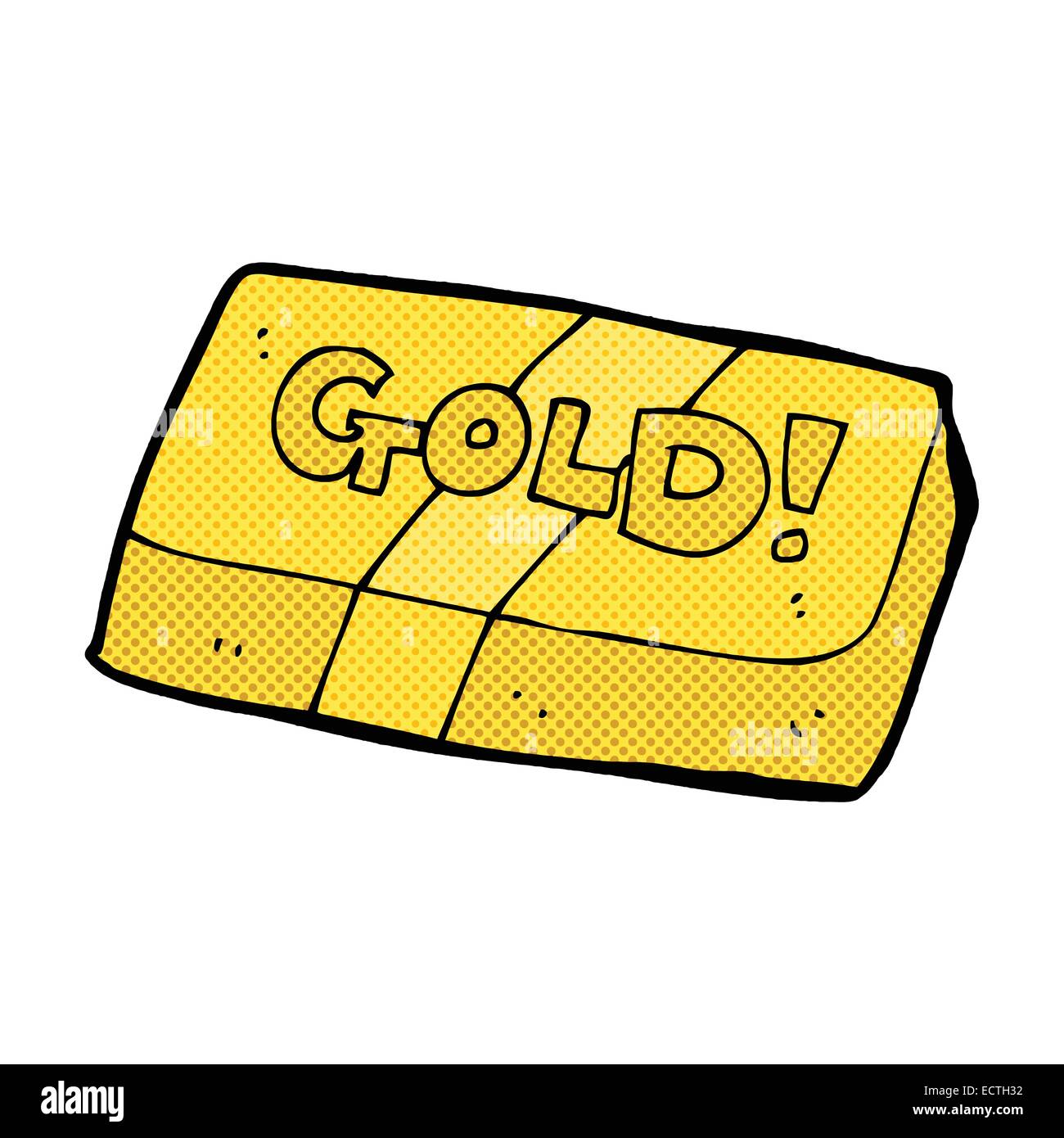 retro comic book style cartoon bar of gold Stock Vector Image & Art - Alamy