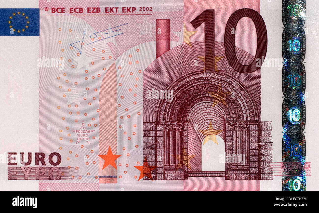 Euro 10 Ten Bank Note Stock Photo - Alamy