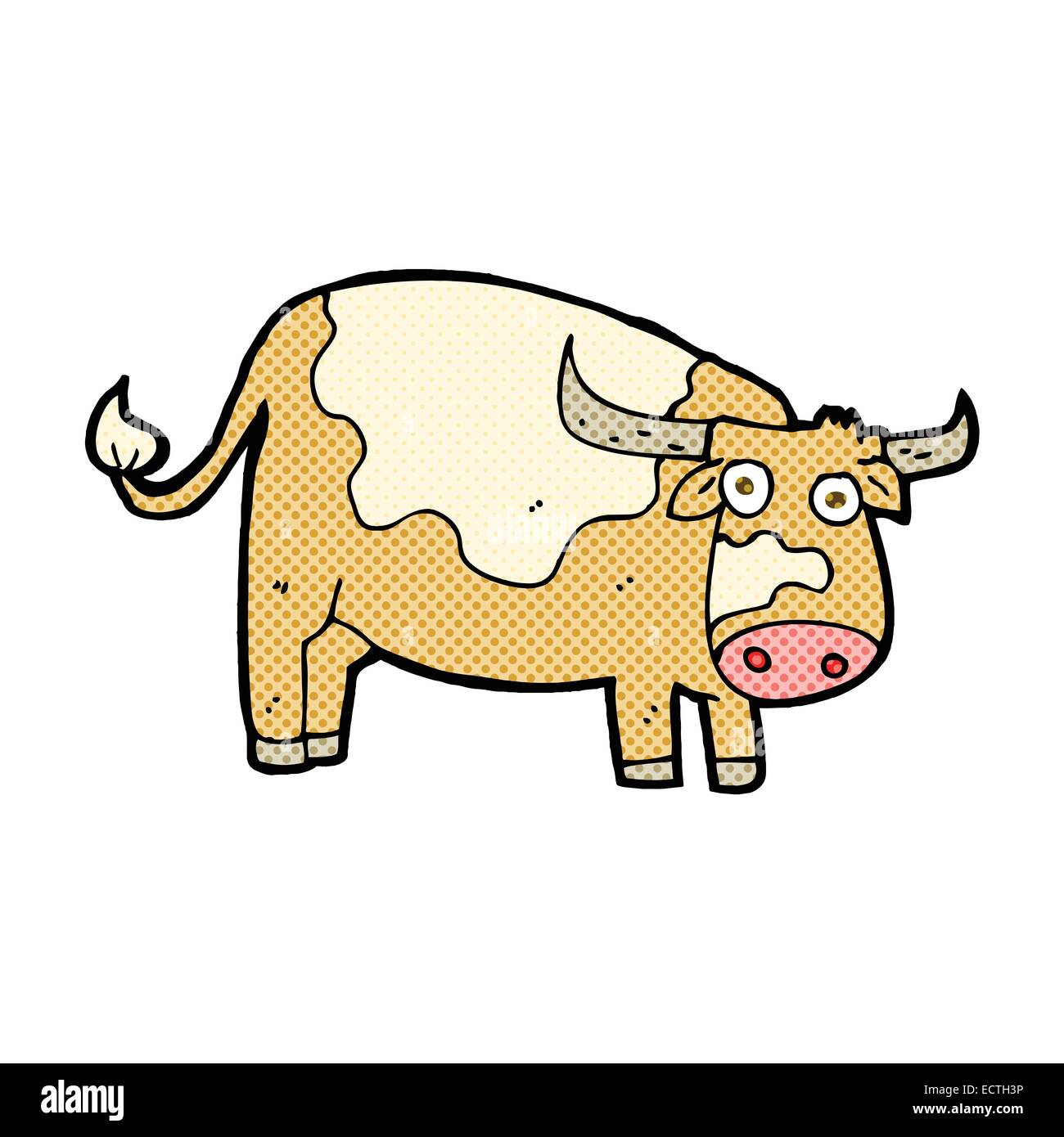retro comic book style cartoon cow Stock Vector Image & Art - Alamy