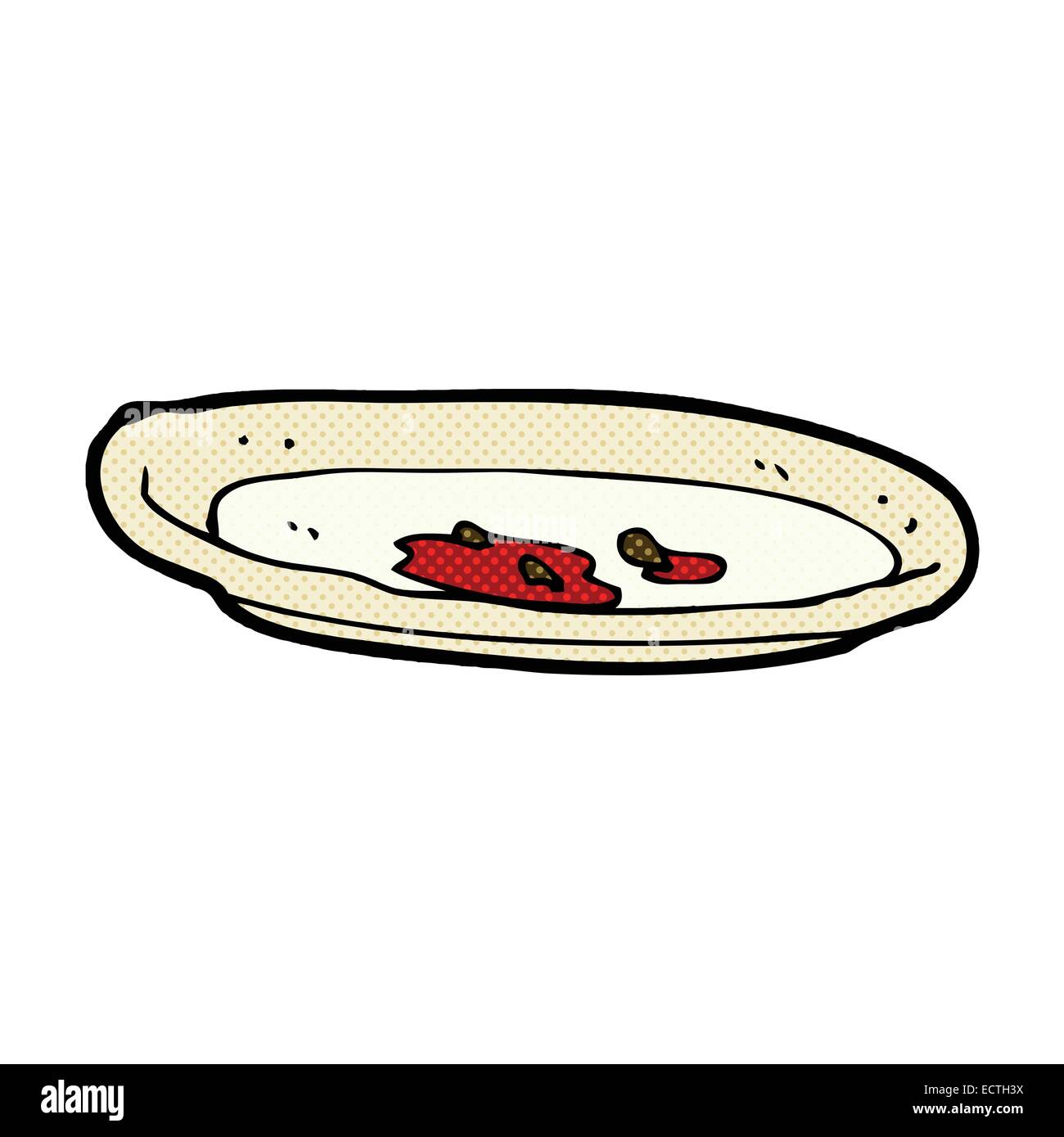 retro comic book style cartoon empty plate Stock Vector Image & Art - Alamy