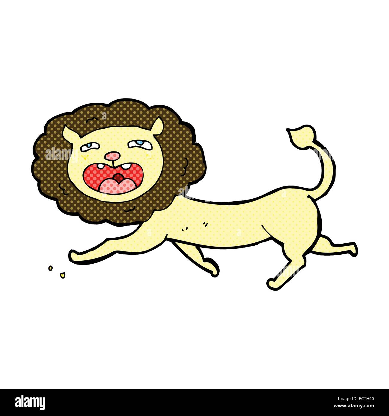 retro comic book style cartoon lion Stock Vector Image & Art - Alamy