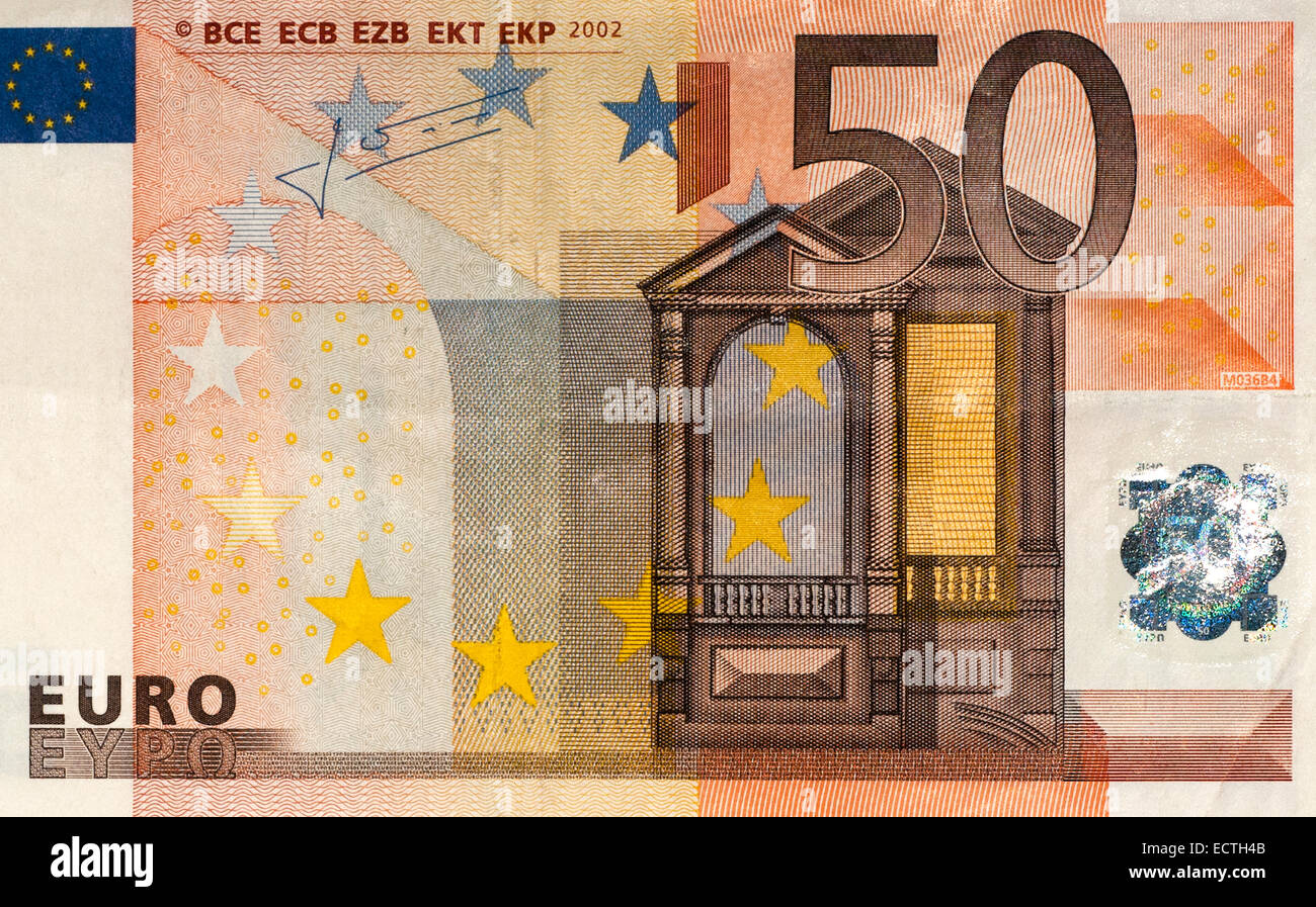 Euro 50 Fifty Bank Note Stock Photo - Alamy