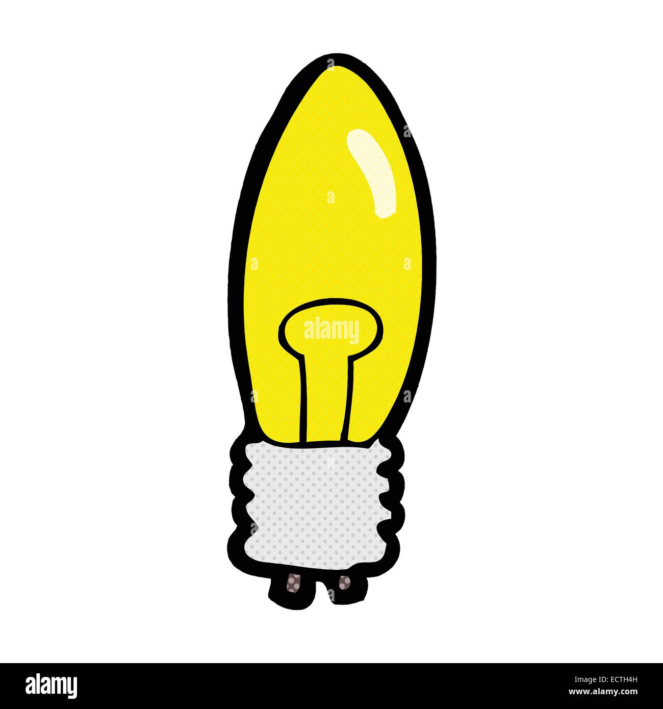 retro comic book style cartoon electric light bulb Stock Vector Image ...