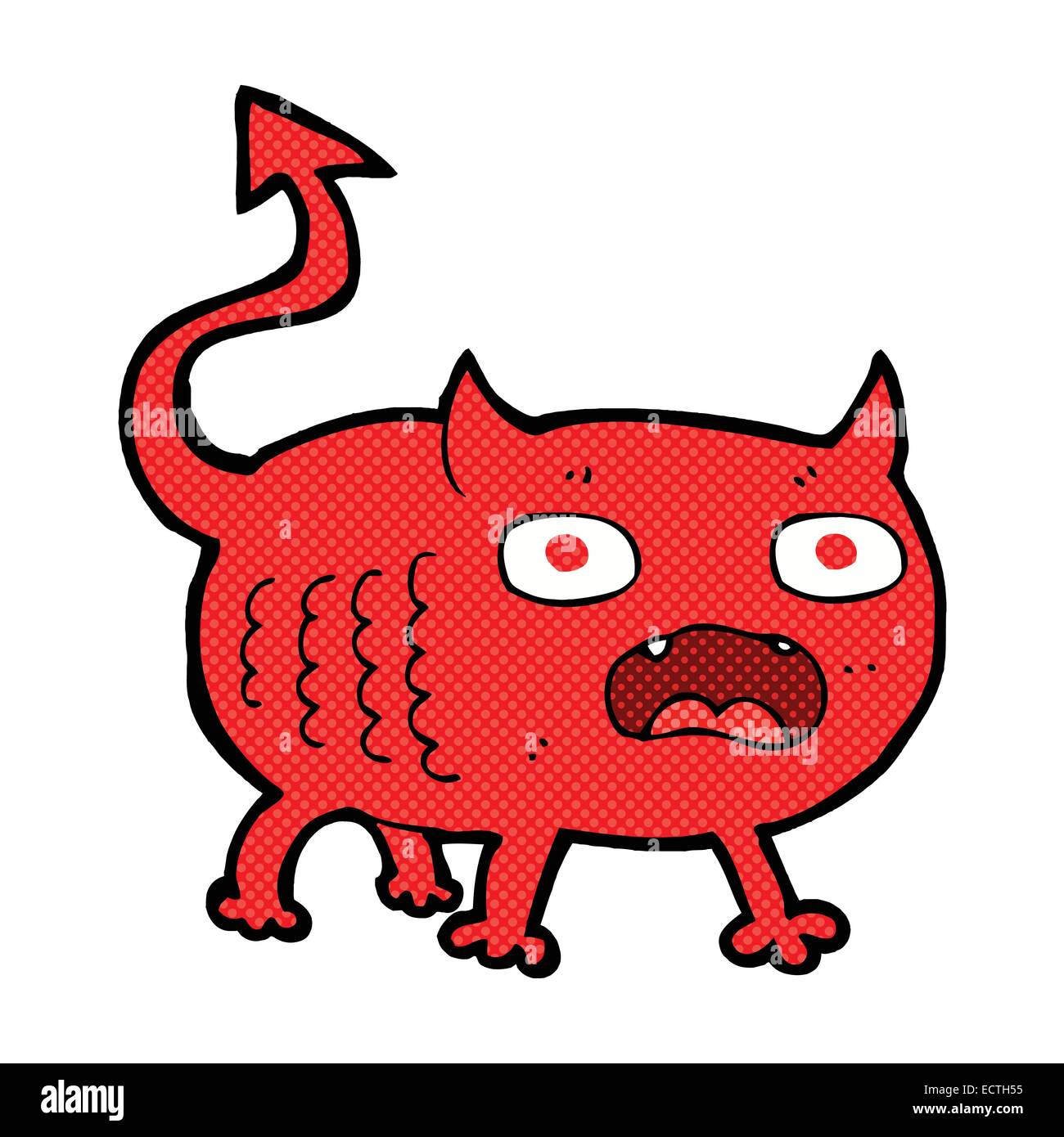 retro comic book style cartoon little imp Stock Vector Image & Art - Alamy