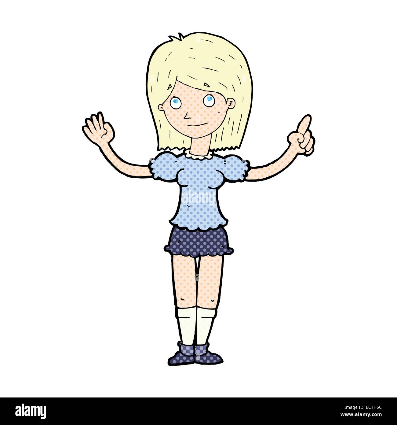 Girl explaining book Stock Vector Images - Alamy