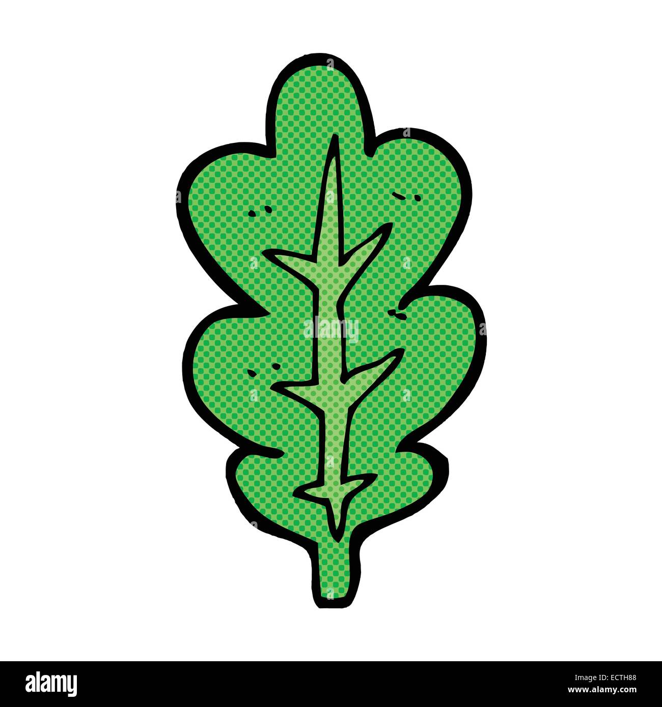 retro comic book style cartoon leaf symbol Stock Vector Image & Art - Alamy