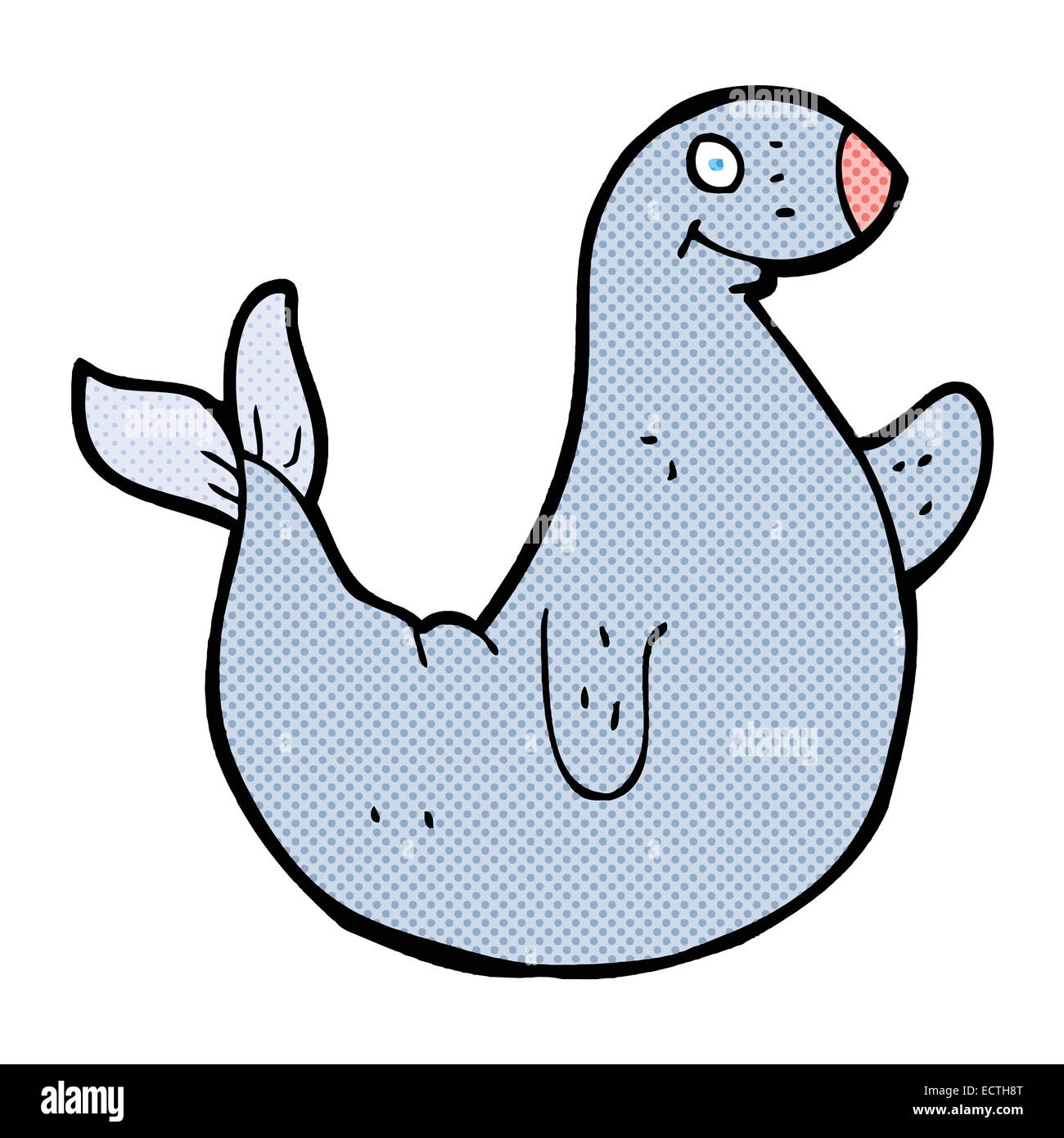 retro comic book style cartoon seal Stock Vector Image & Art - Alamy