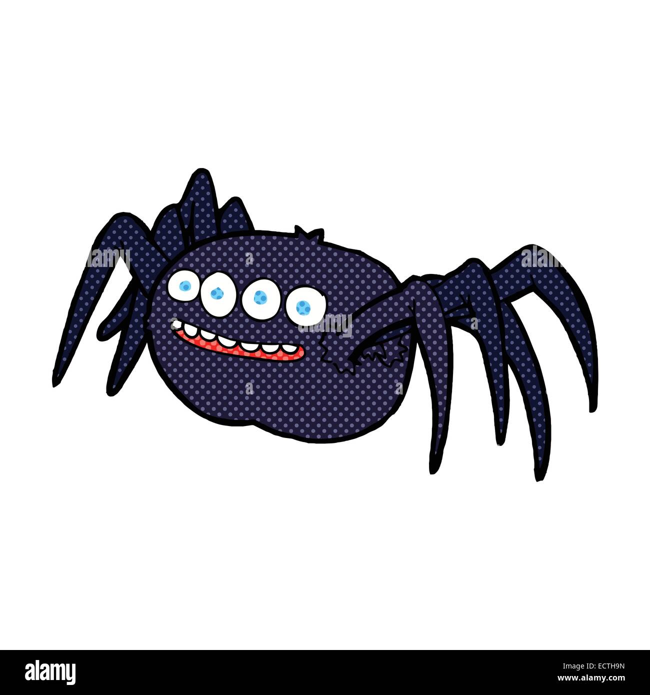 retro comic book style cartoon spooky spider Stock Vector Image & Art ...