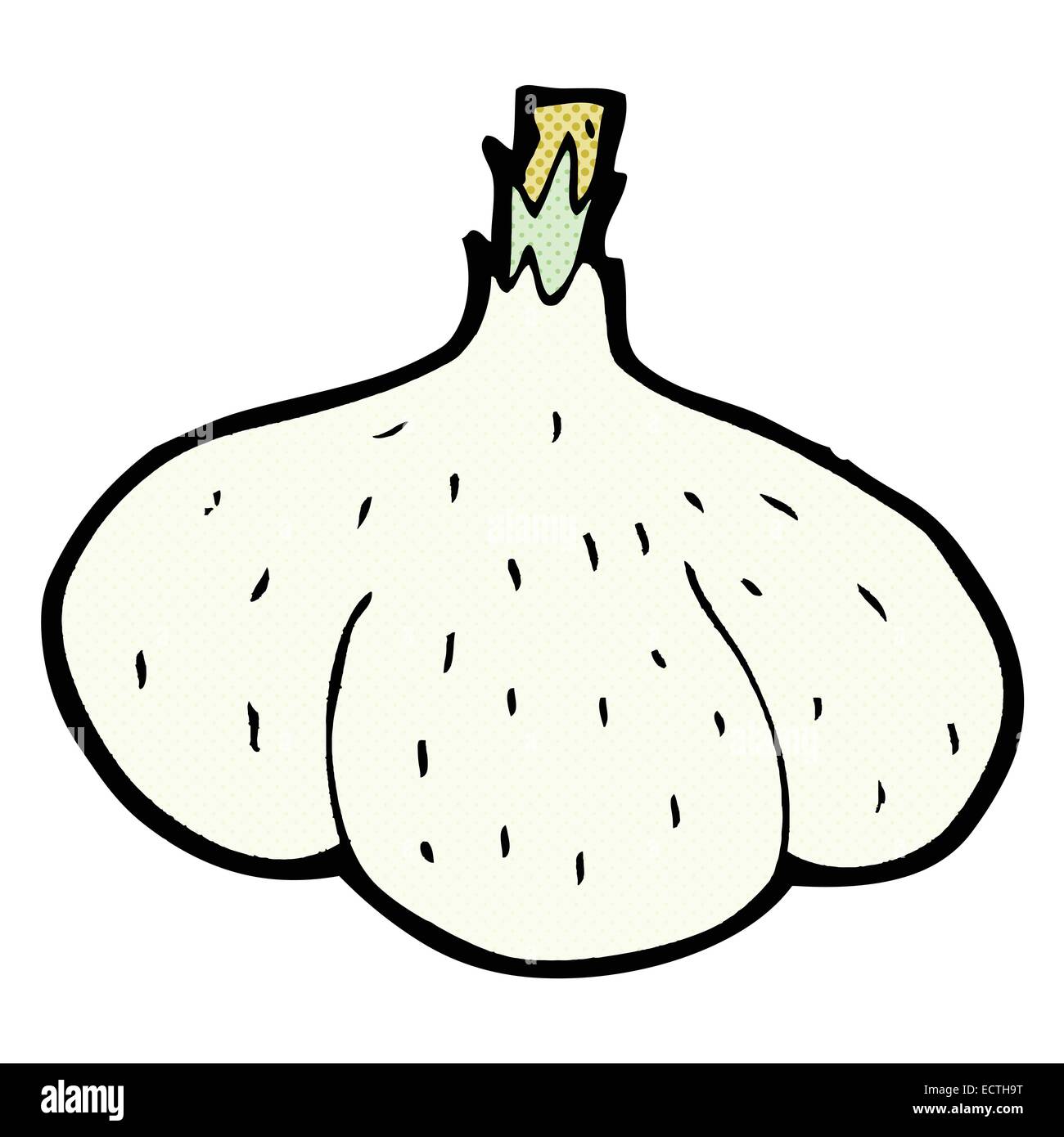 retro comic book style cartoon garlic Stock Vector Image & Art - Alamy