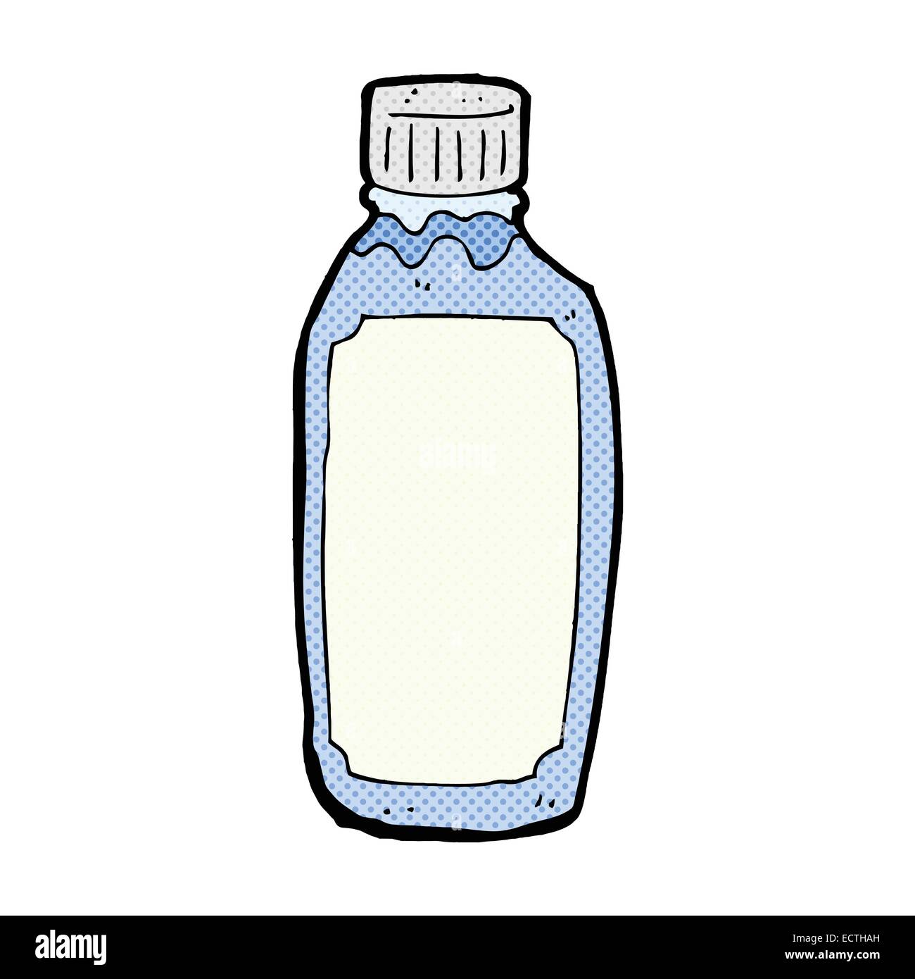 retro comic book style cartoon water bottle Stock Vector Image & Art ...