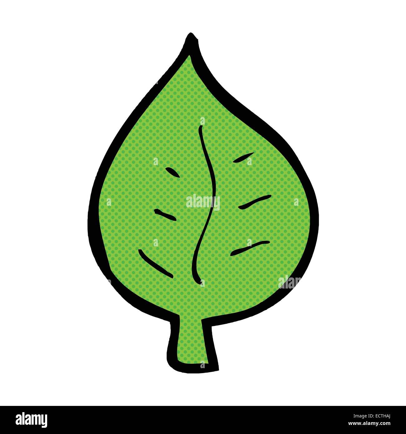 retro comic book style cartoon leaf symbol Stock Vector Image & Art - Alamy