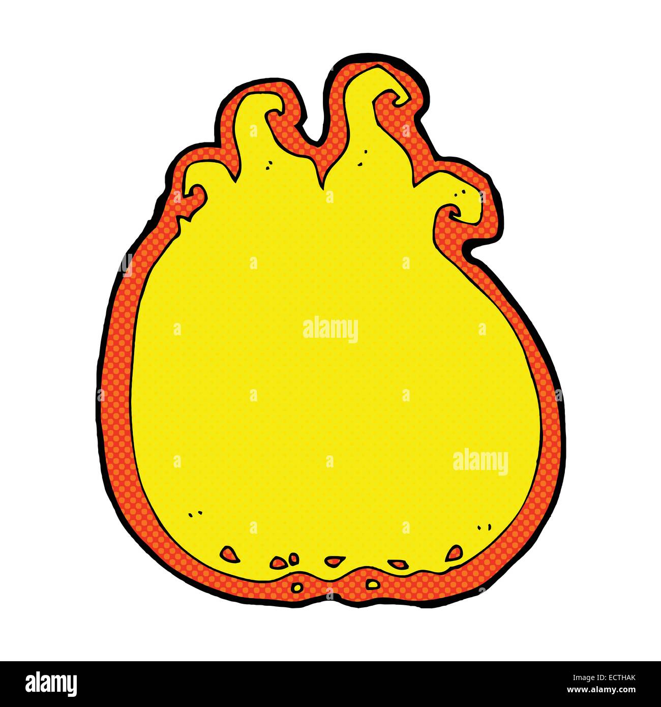 retro comic book style cartoon flame border Stock Vector Image & Art ...