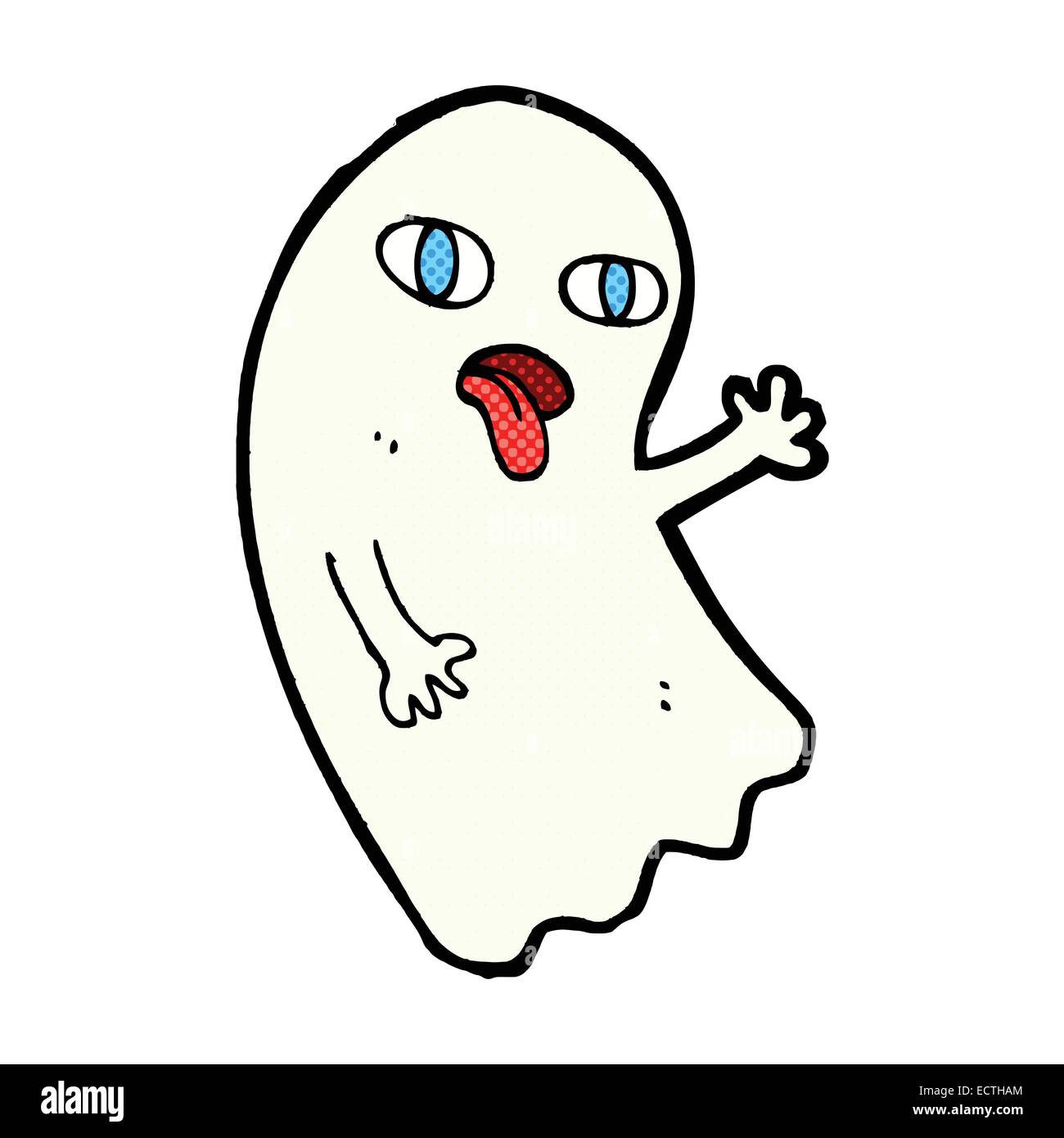 funny retro comic book style cartoon ghost Stock Vector Image & Art - Alamy