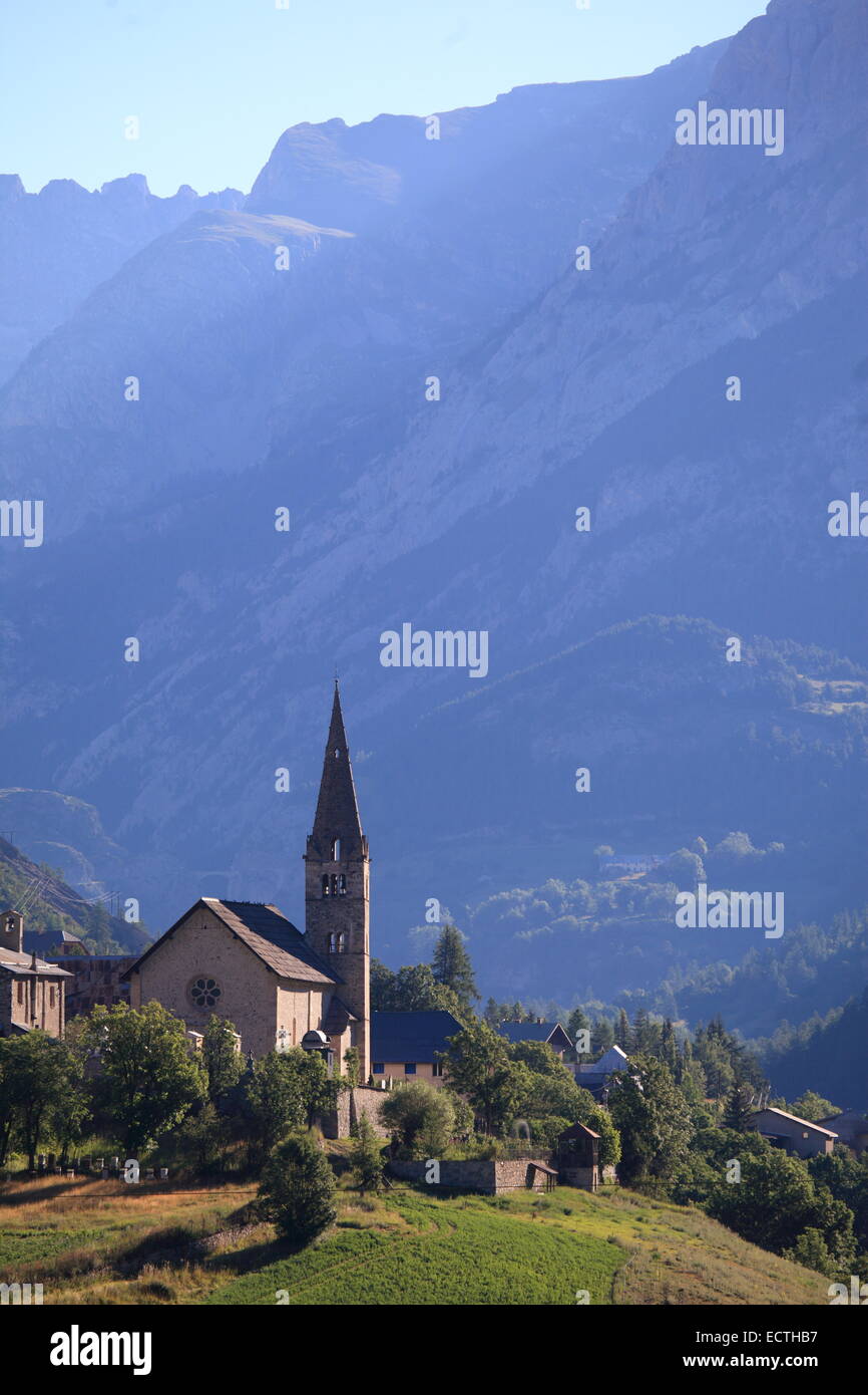 Village of Saint Paul sur Ubaye in the Valley de l'Ubaye, Alpes de ...