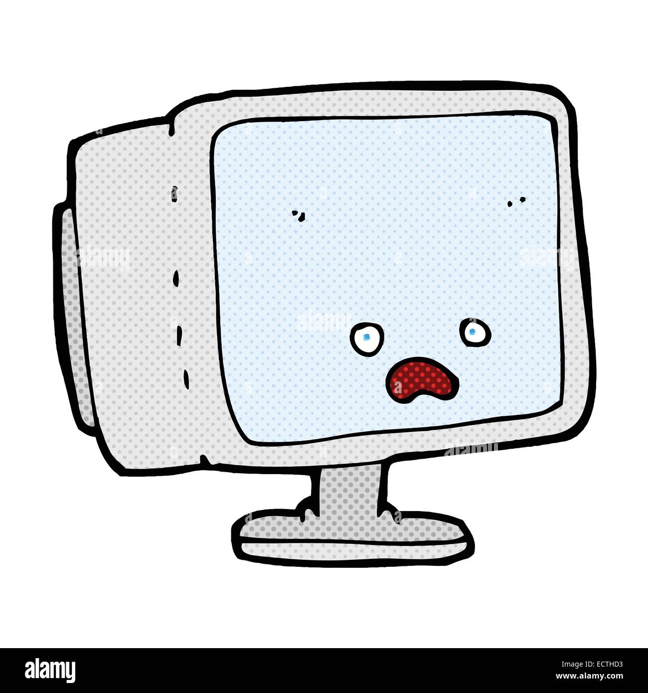 retro comic book style cartoon computer screen Stock Vector Image & Art ...