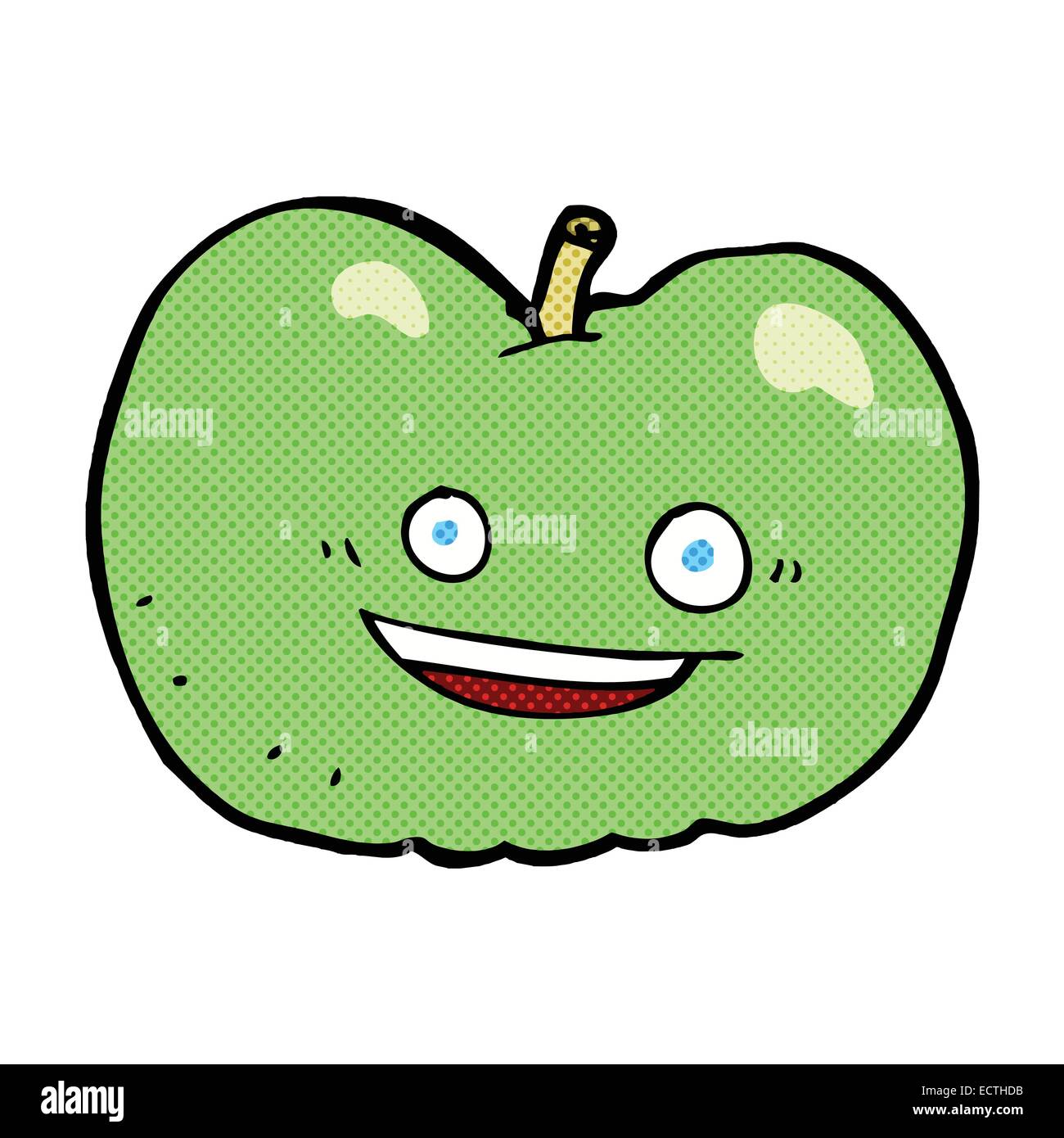 retro comic book style cartoon apple Stock Vector Image & Art - Alamy