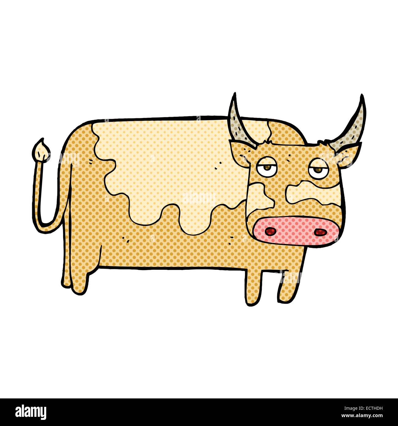 retro comic book style cartoon cow Stock Vector Image & Art - Alamy