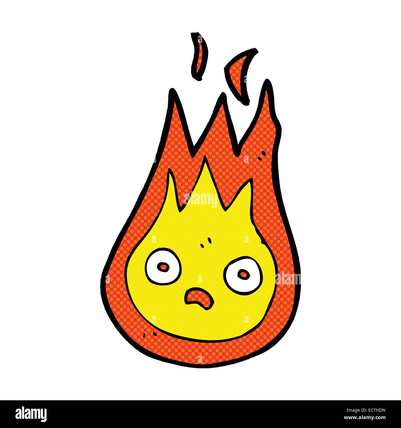 retro comic book style cartoon friendly fireball Stock Vector Image ...