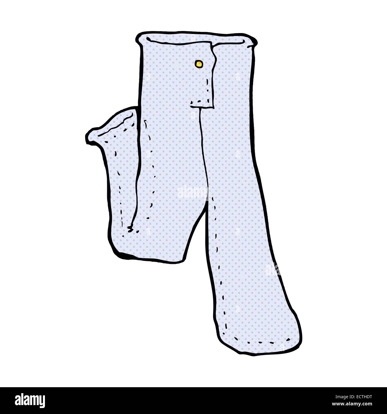 retro comic book style cartoon pair of jeans Stock Vector Image & Art ...