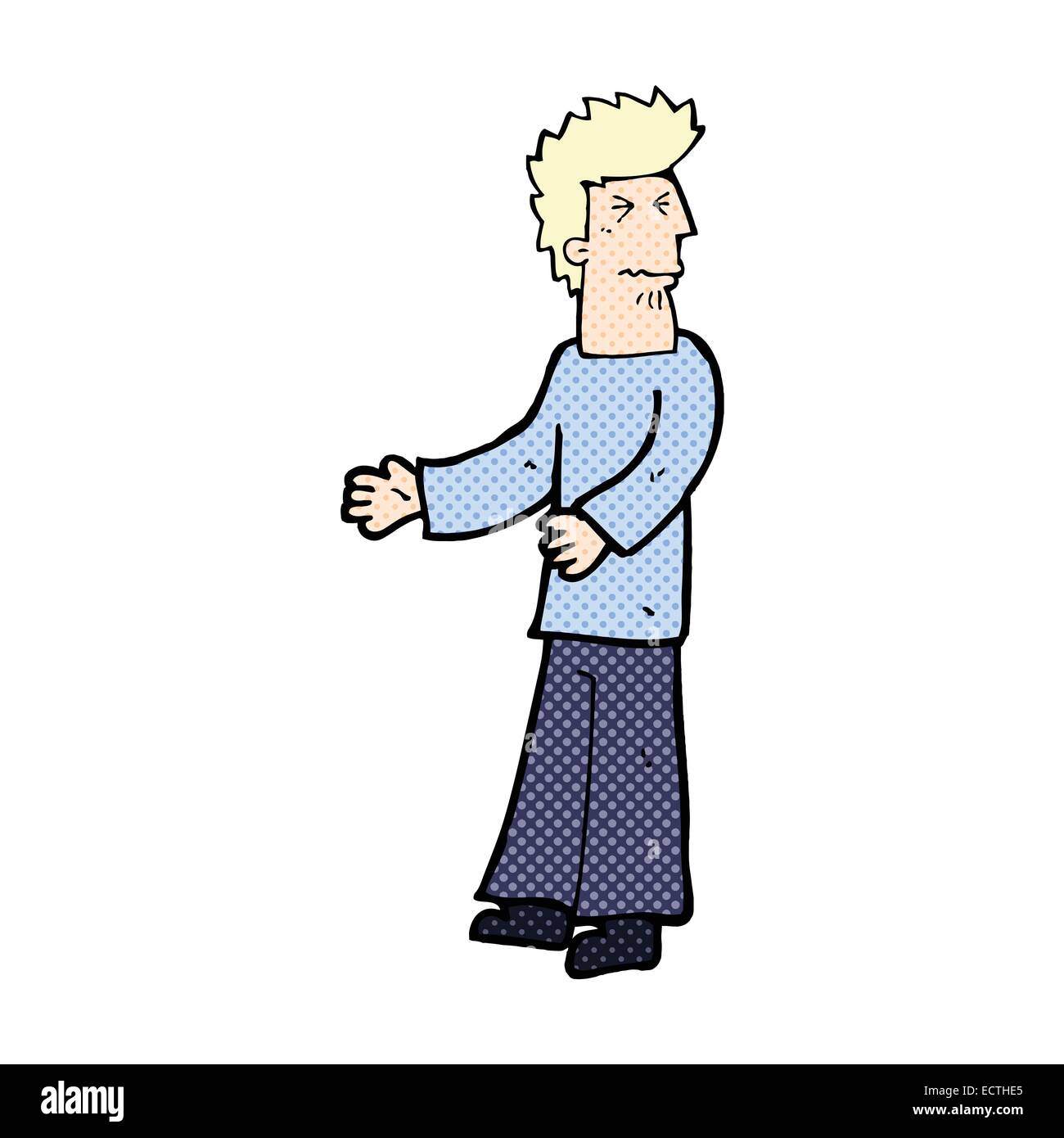 retro comic book style cartoon disgusted man Stock Vector Image & Art ...