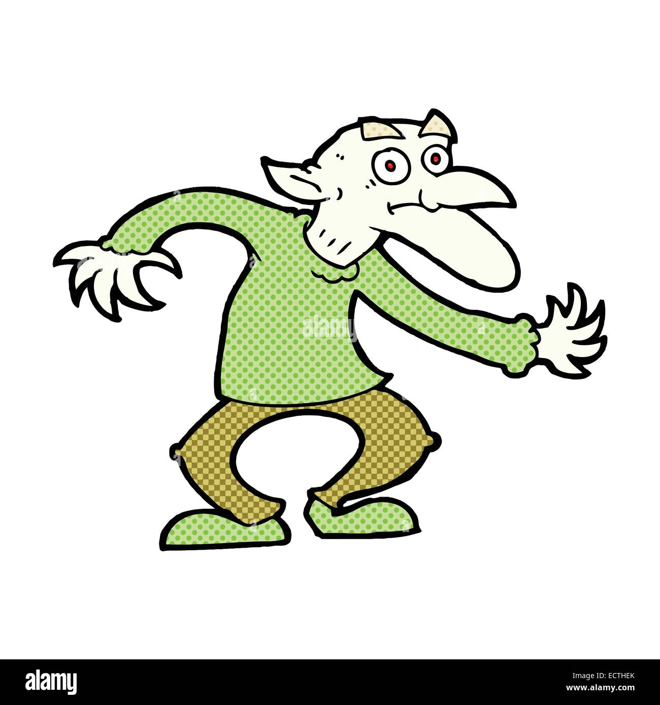 retro comic book style cartoon goblin Stock Vector Image & Art - Alamy