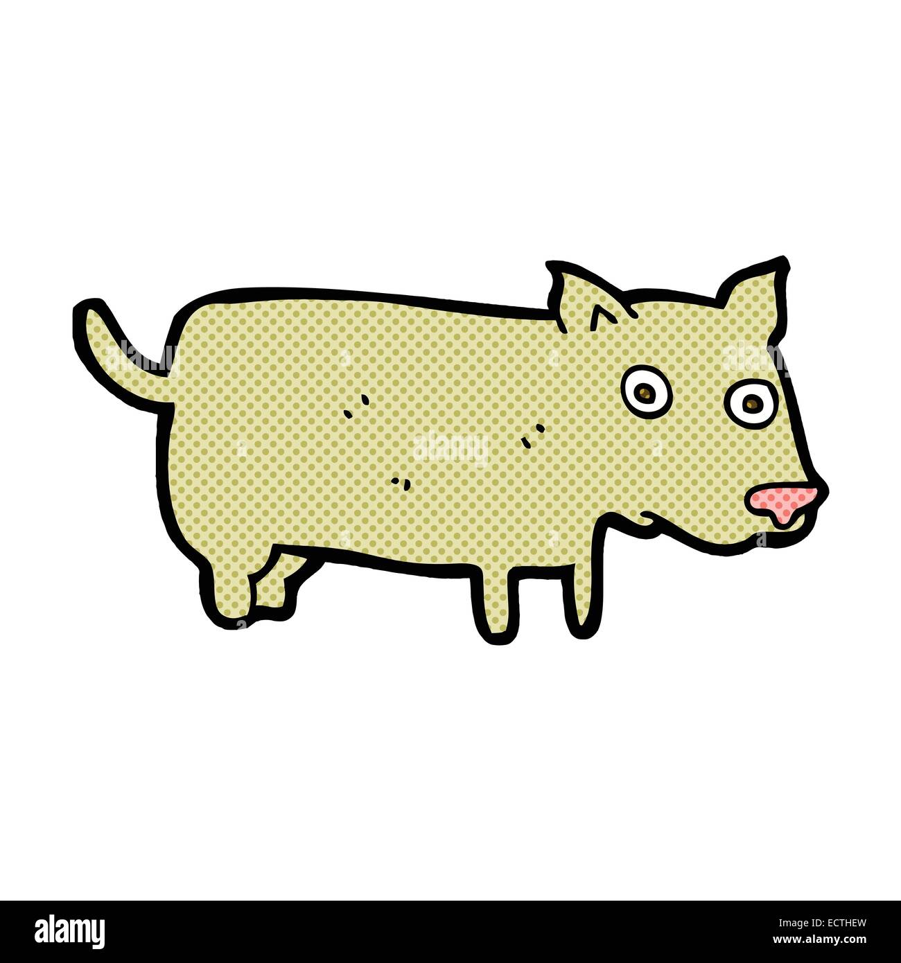 retro comic book style cartoon little dog Stock Vector Image & Art - Alamy