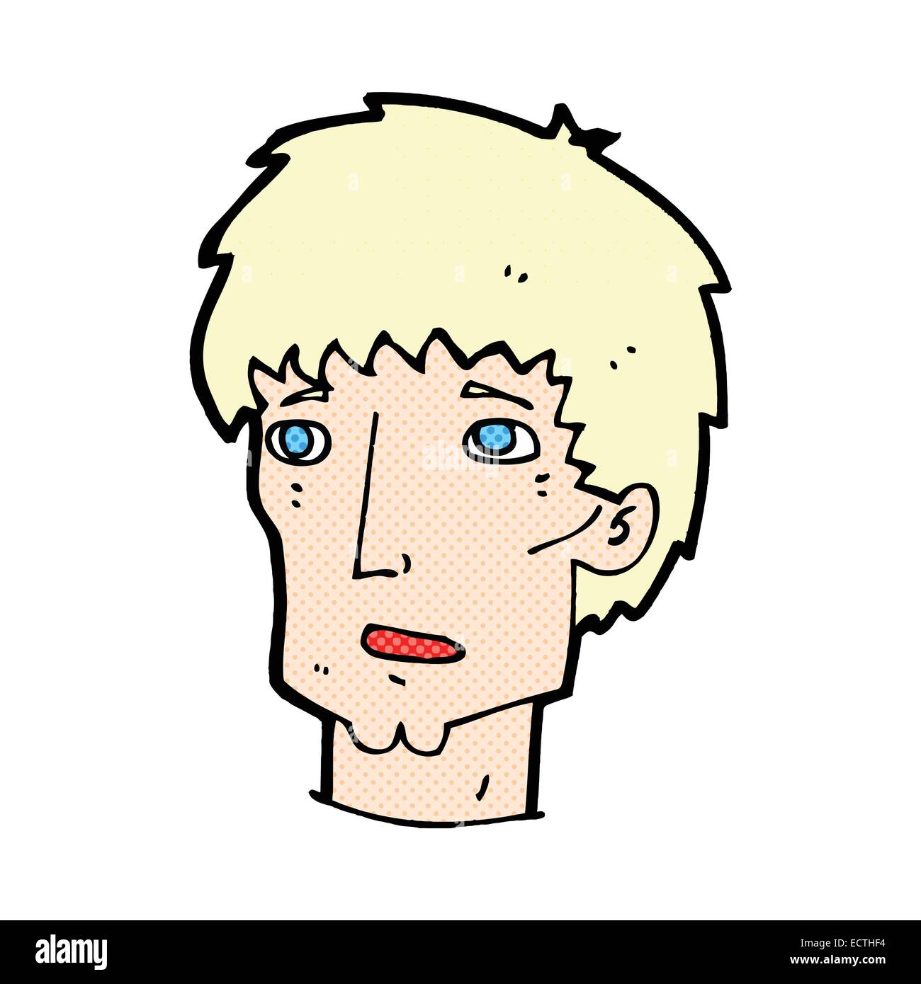 retro comic book style cartoon worried man Stock Vector Image & Art - Alamy