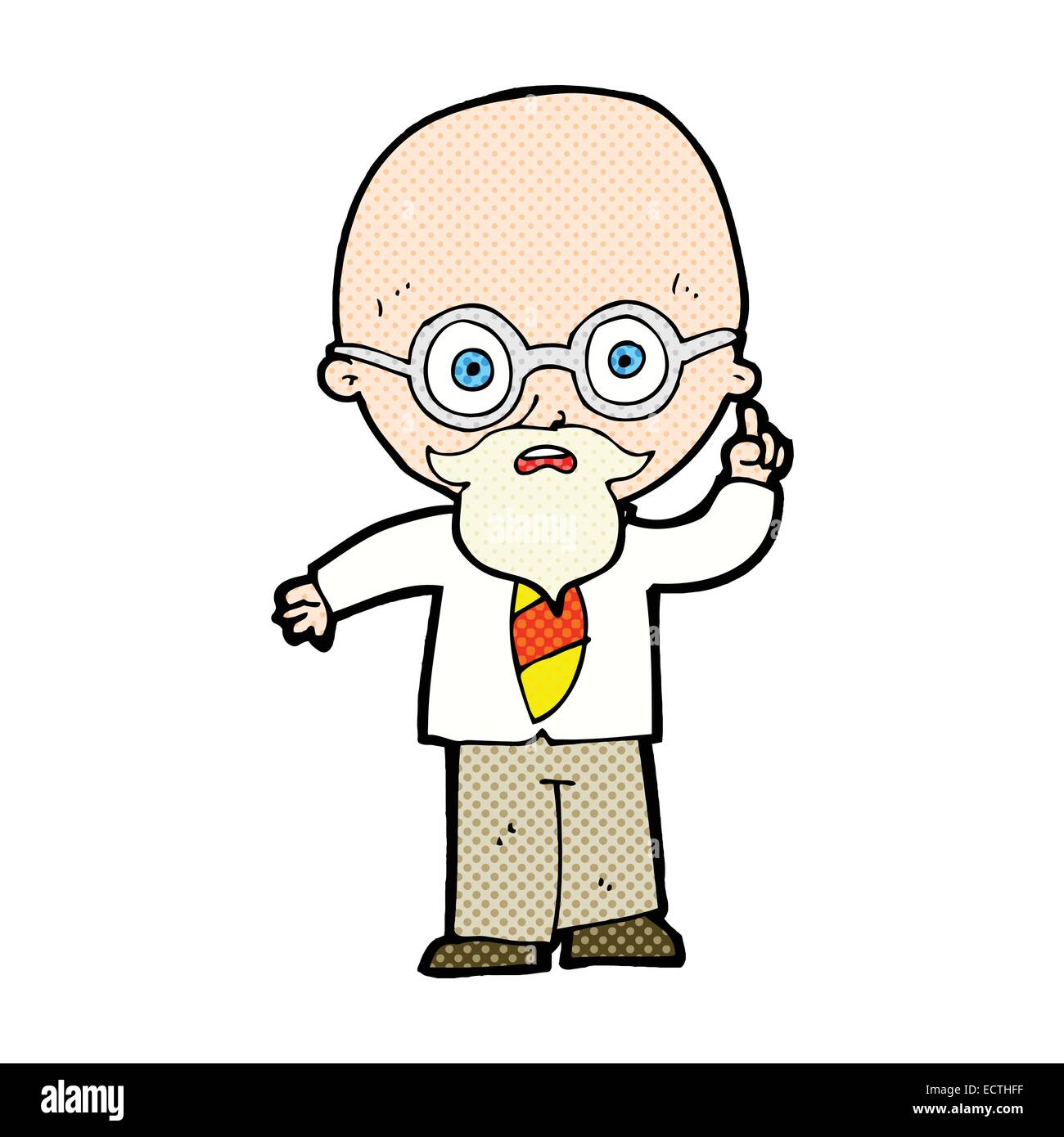 retro comic book style cartoon professor Stock Vector Image & Art - Alamy