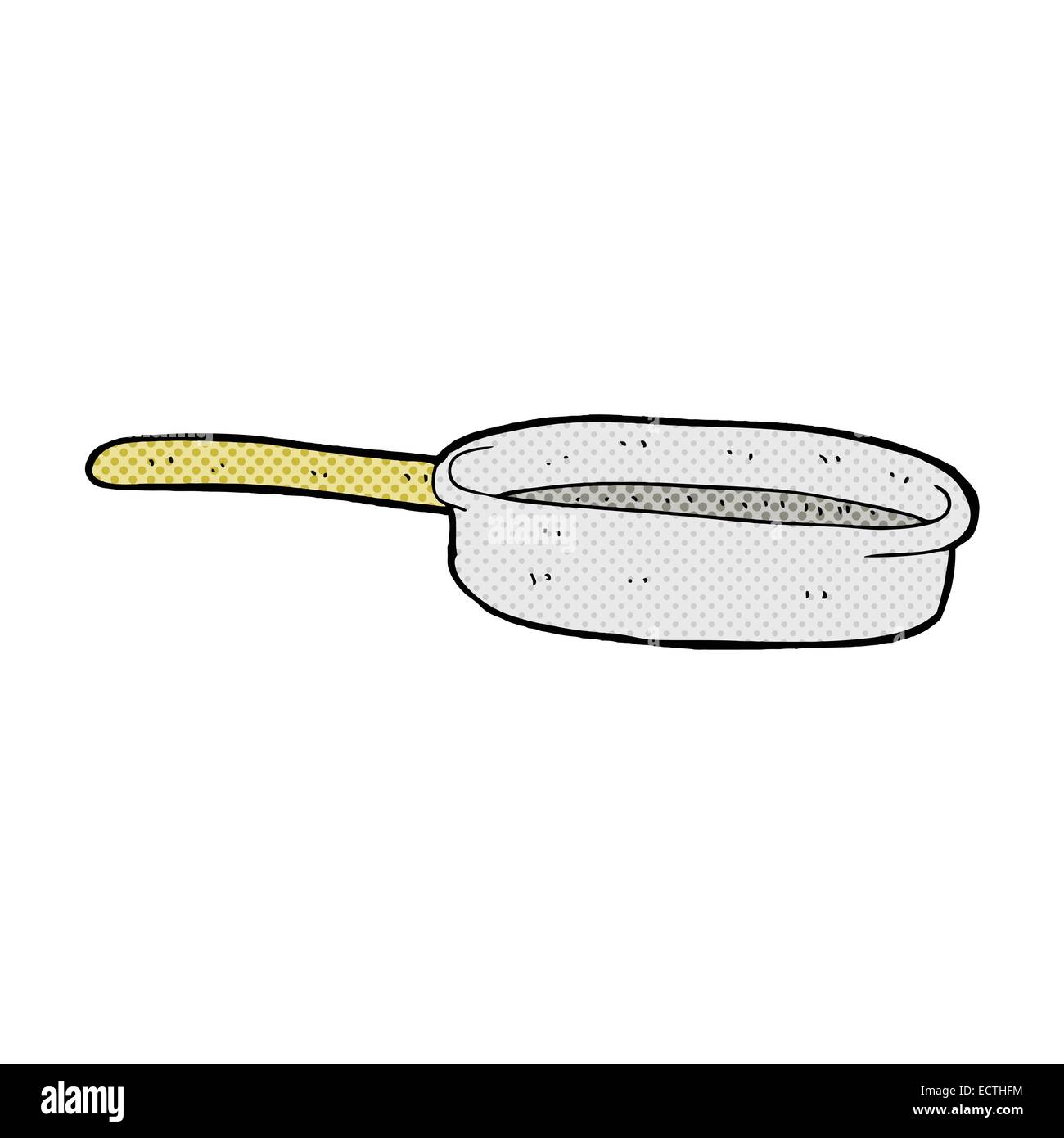 retro comic book style cartoon frying pan Stock Vector Image & Art - Alamy