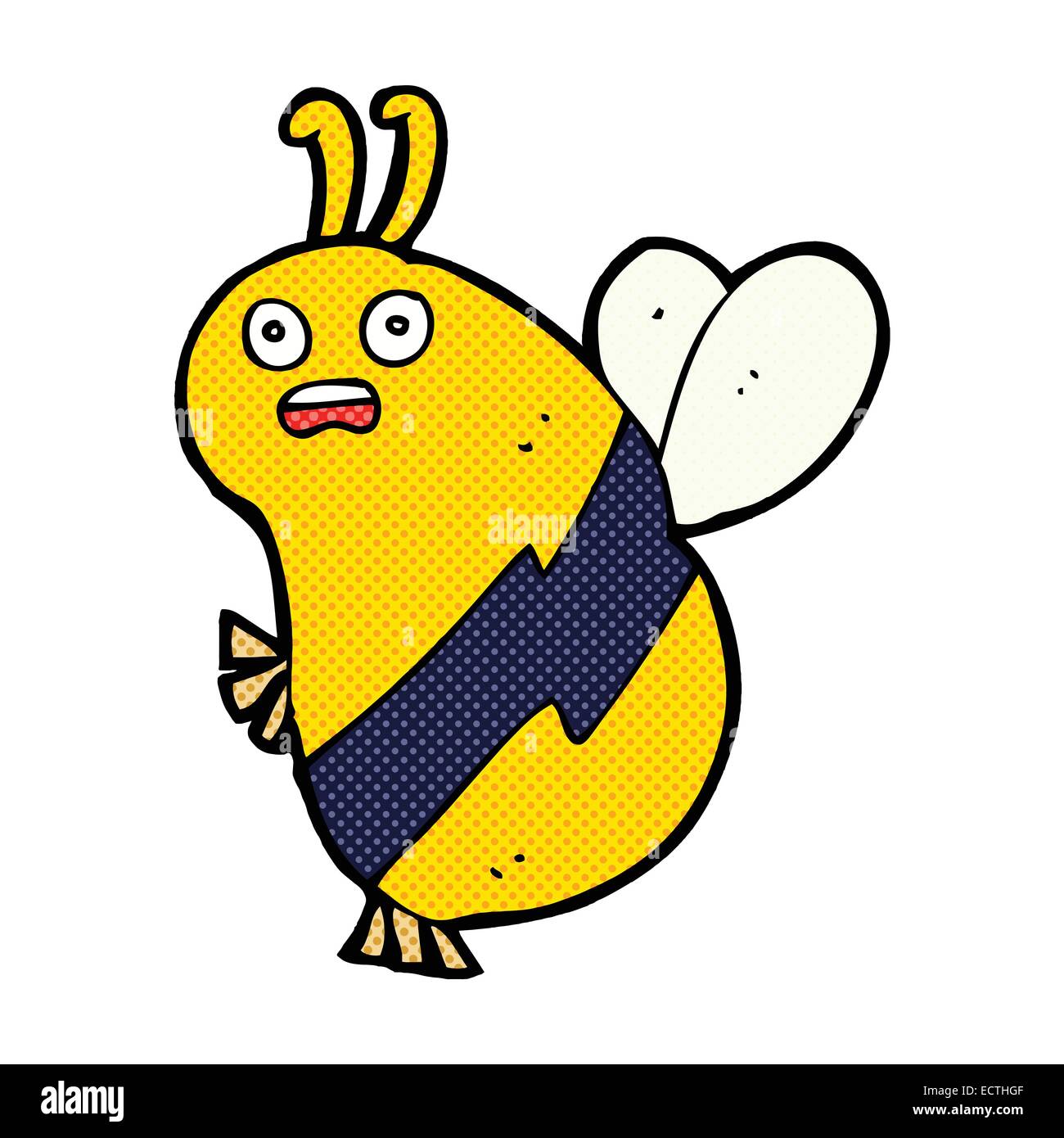 funny retro comic book style cartoon bee Stock Vector Image & Art - Alamy