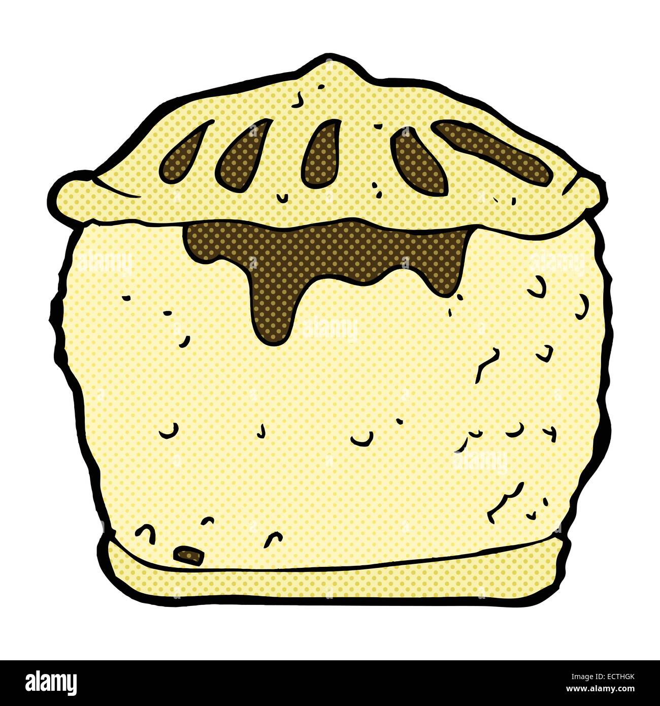 retro comic book style cartoon meat pie Stock Vector Image & Art - Alamy
